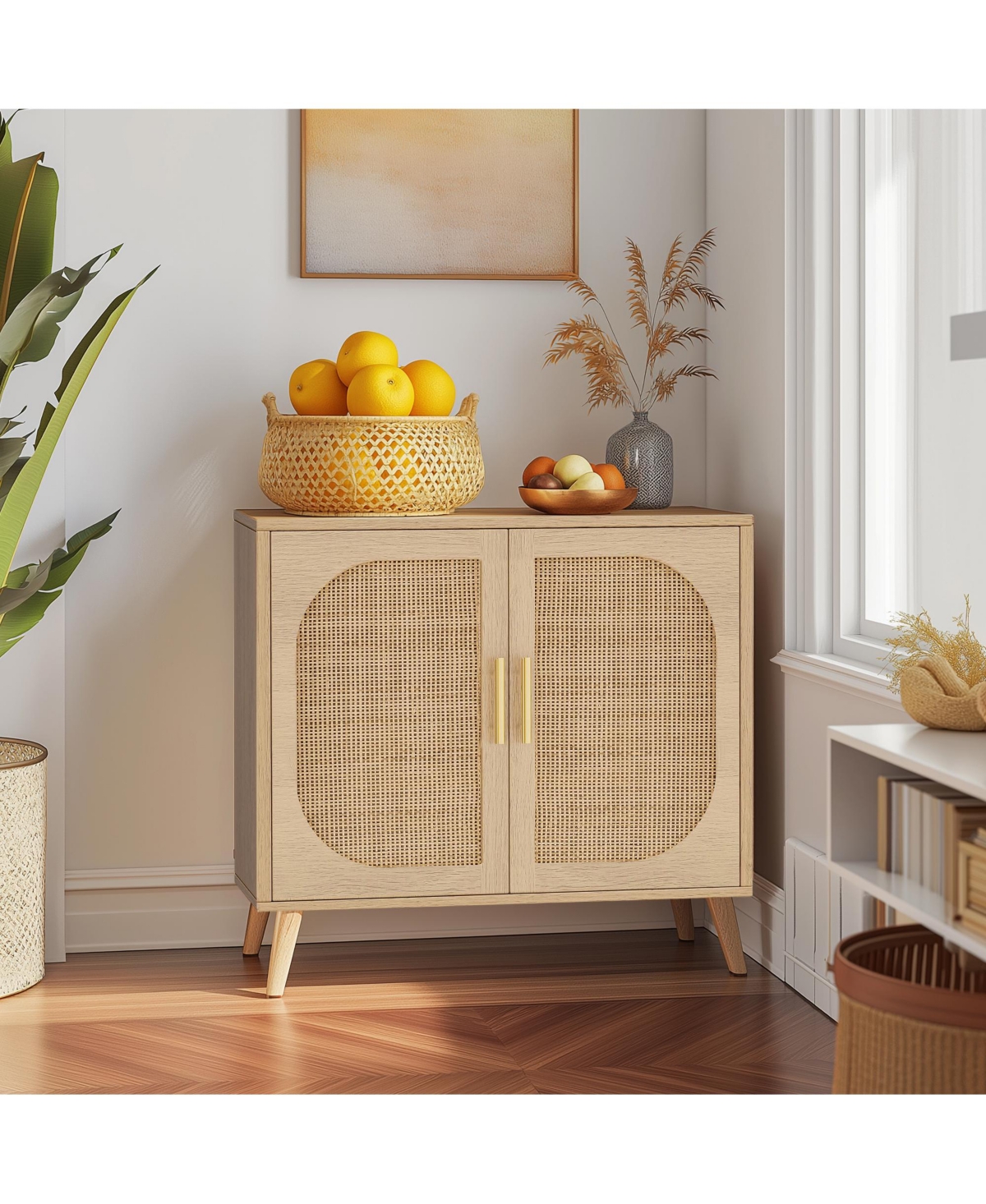 Click here for Clihome Farmhouse Rattan Buffet Cabinet with Stora... prices