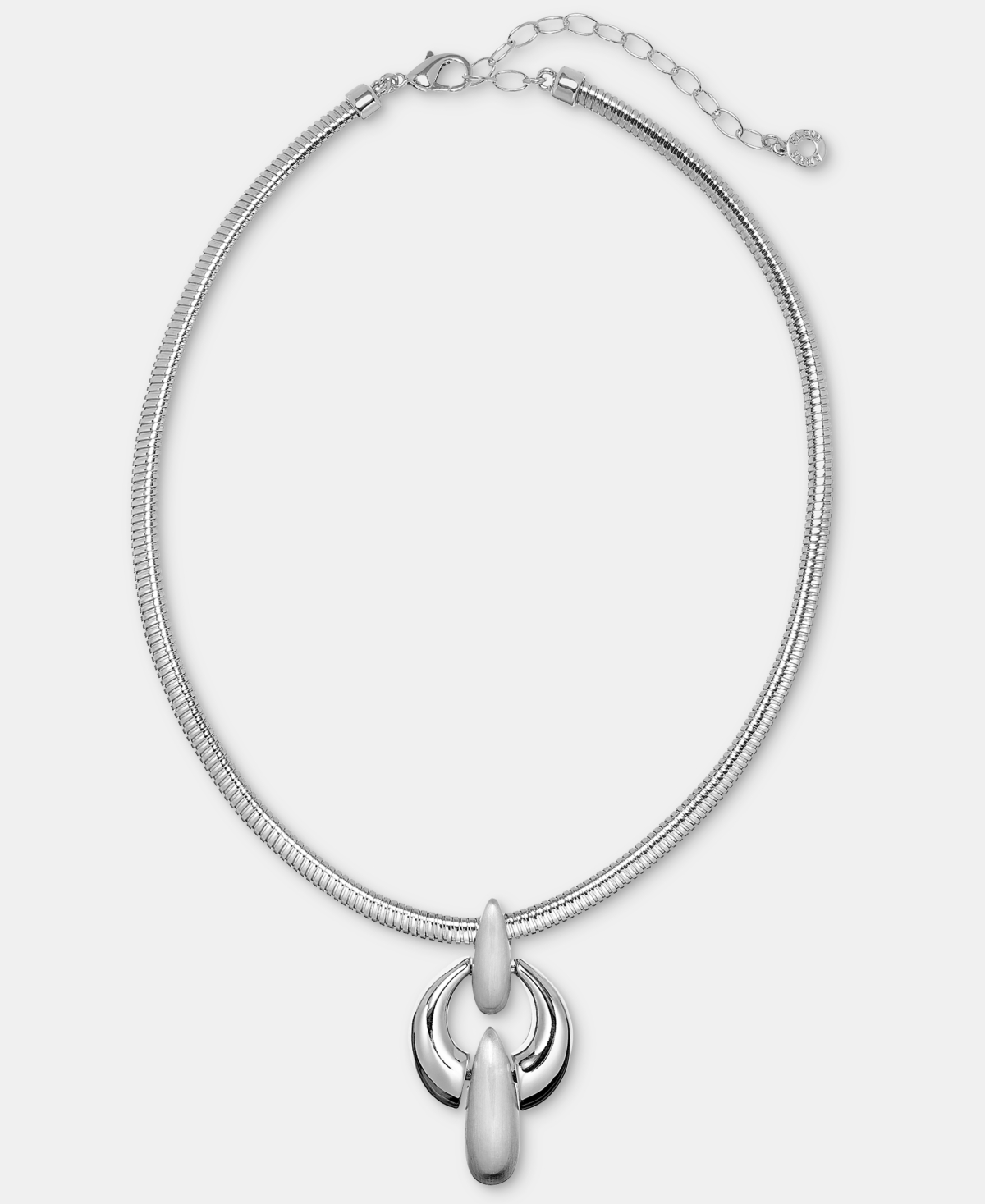 Click here for Anne Klein Puffy Linked Pendant Necklace  16 + 3 e... prices