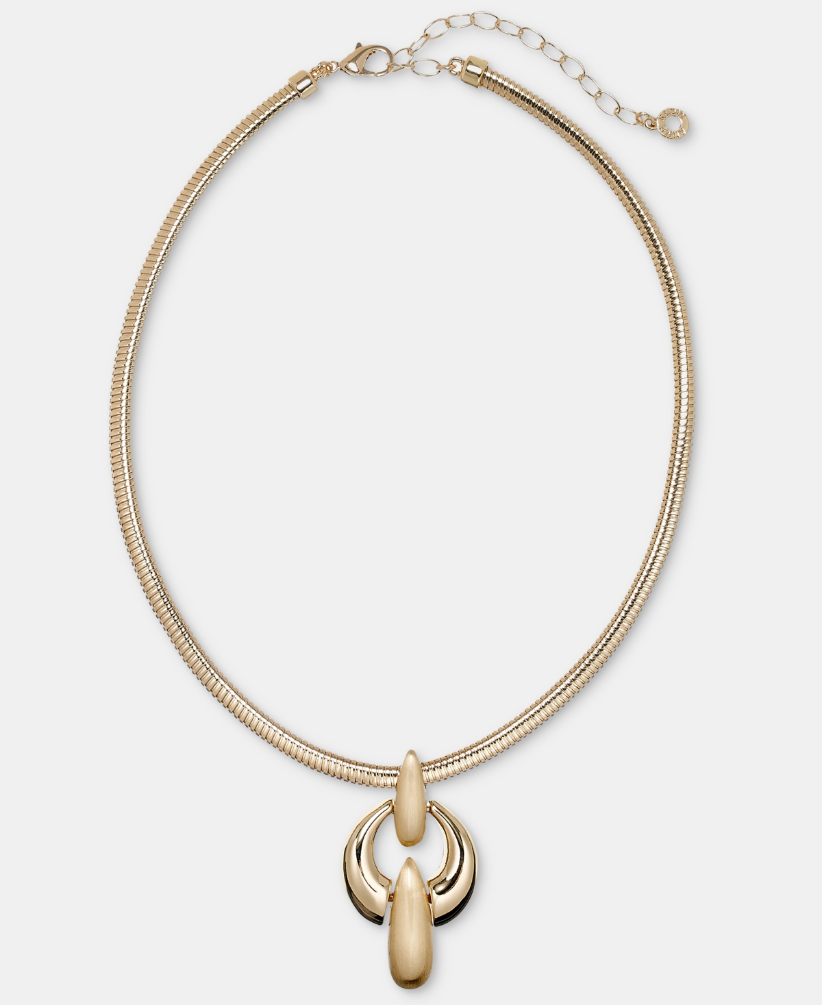 Click here for Anne Klein Puffy Linked Pendant Necklace  16 + 3 e... prices