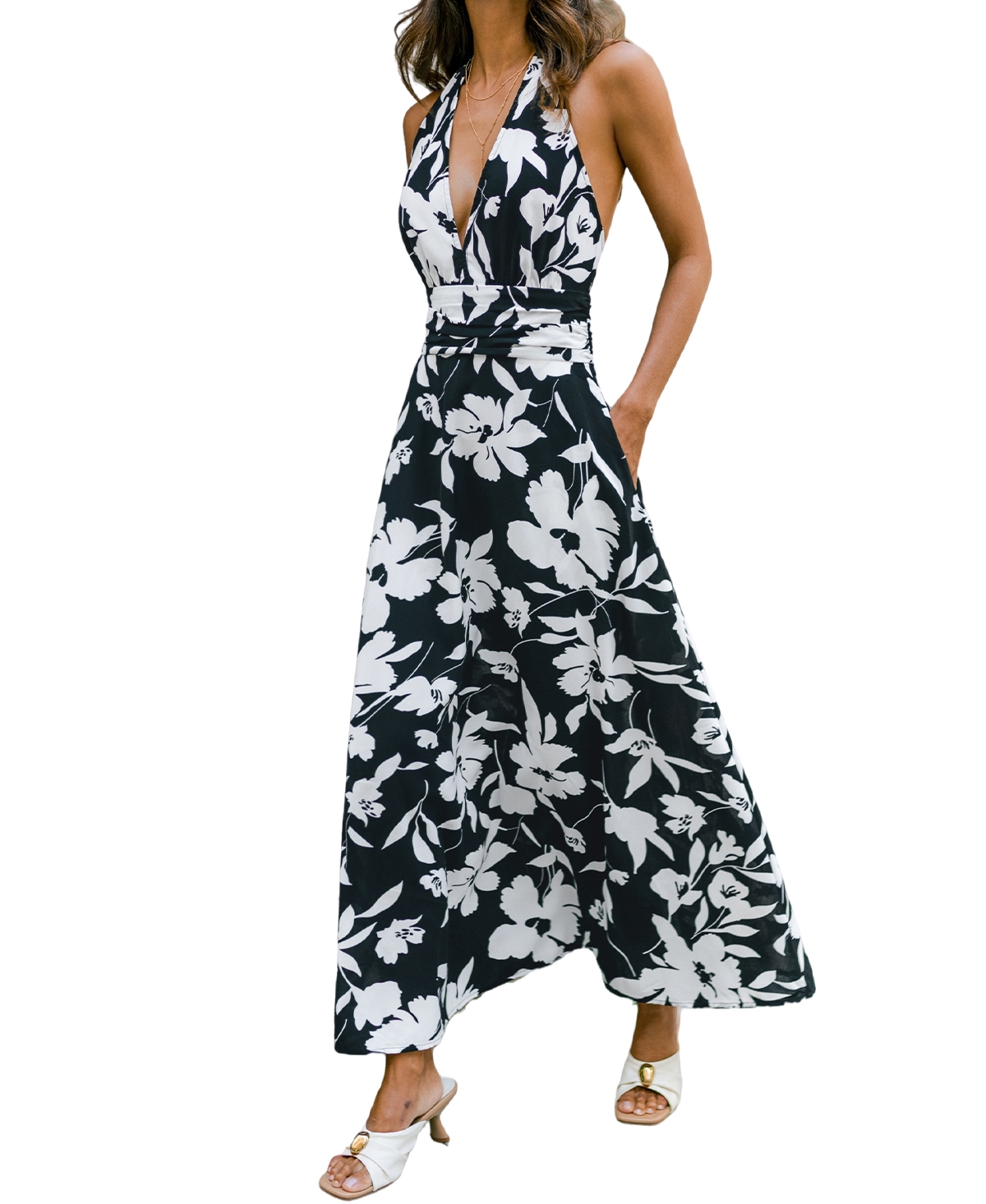 Click here for Cupshe Womens New Romance Tropical Maxi Beach Dres... prices