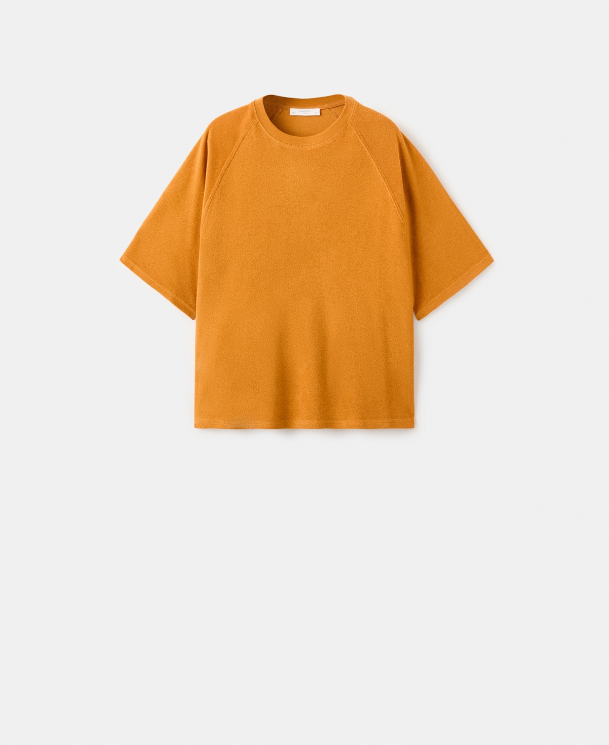 Click here for Mango Womens Terry Cotton Sweater - Orange prices