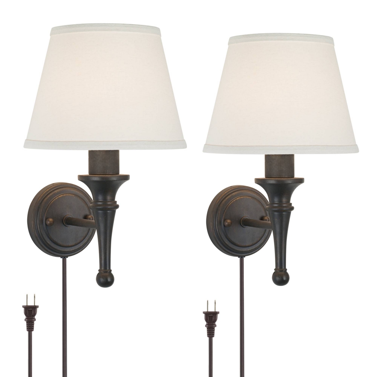 Click here for Regency Hill Braidy Rustic Wall Light Sconces Set... prices