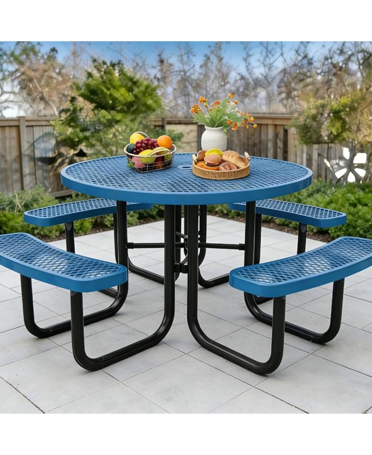 Click here for gaomon Heavy Duty 46 Round Patio Picnic Tables for... prices