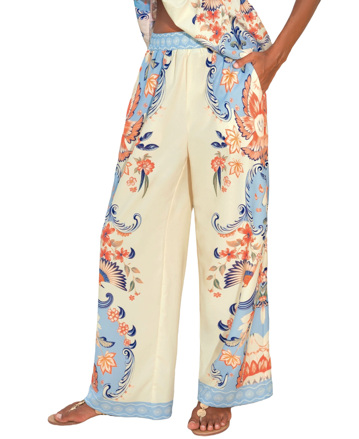 Click here for Cupshe Womens Sensitive Soul Tropical Pants - Ligh... prices