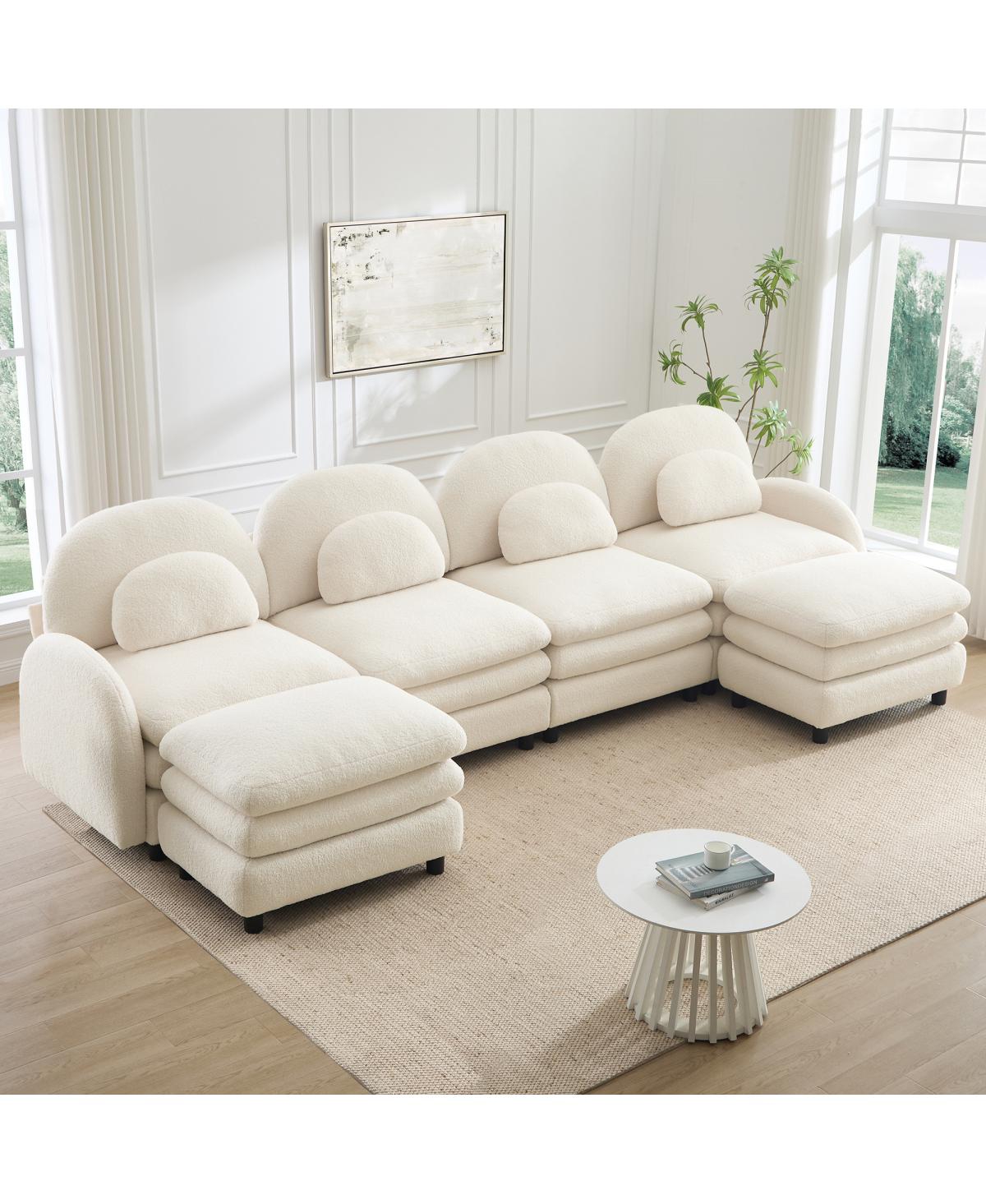 Click here for Streamdale Furniture Teddy Fabric 4-Seat Modular C... prices