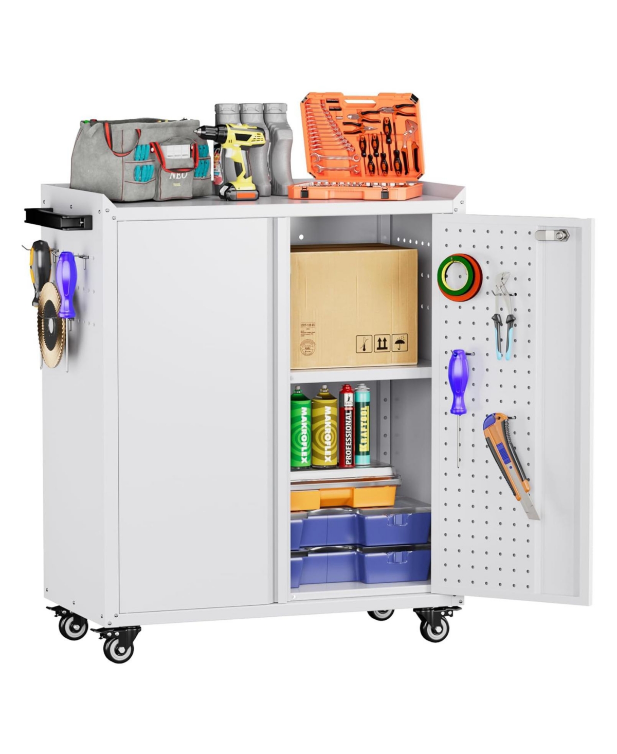 Click here for Boyel Living Mobile Metal Tool Storage Cabinet wit... prices