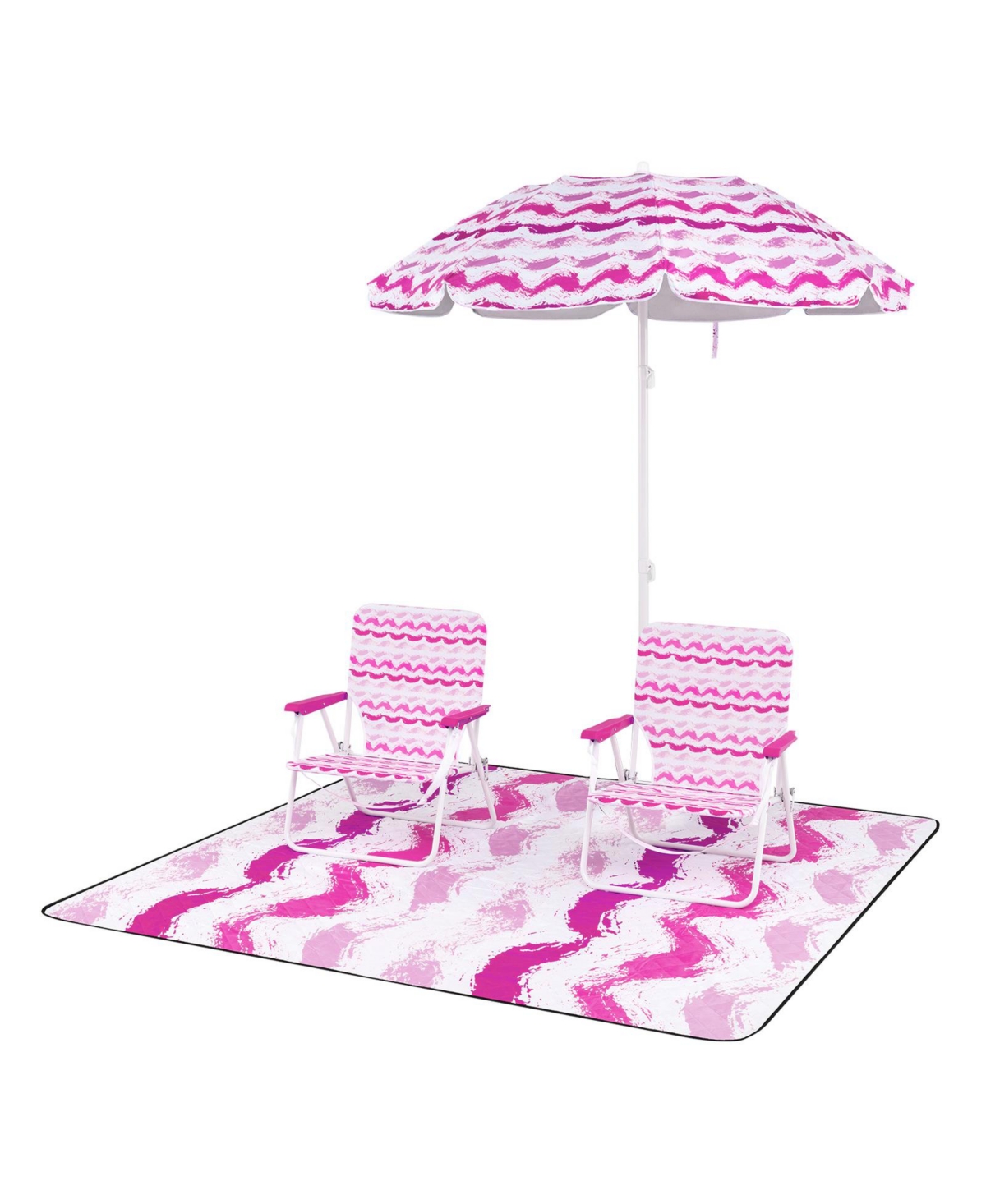 Click here for Sugift 4 Pieces Beach Umbrella Set with 2 Foldable... prices