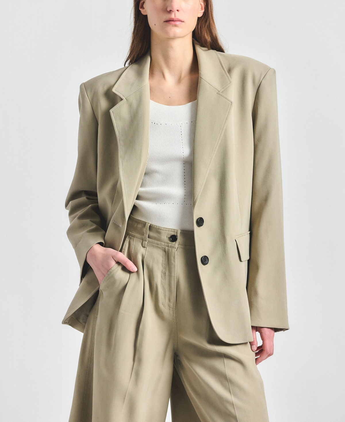 Click here for Derek Lam 10 Crosby Womens Poppy Notch Lapel Colla... prices