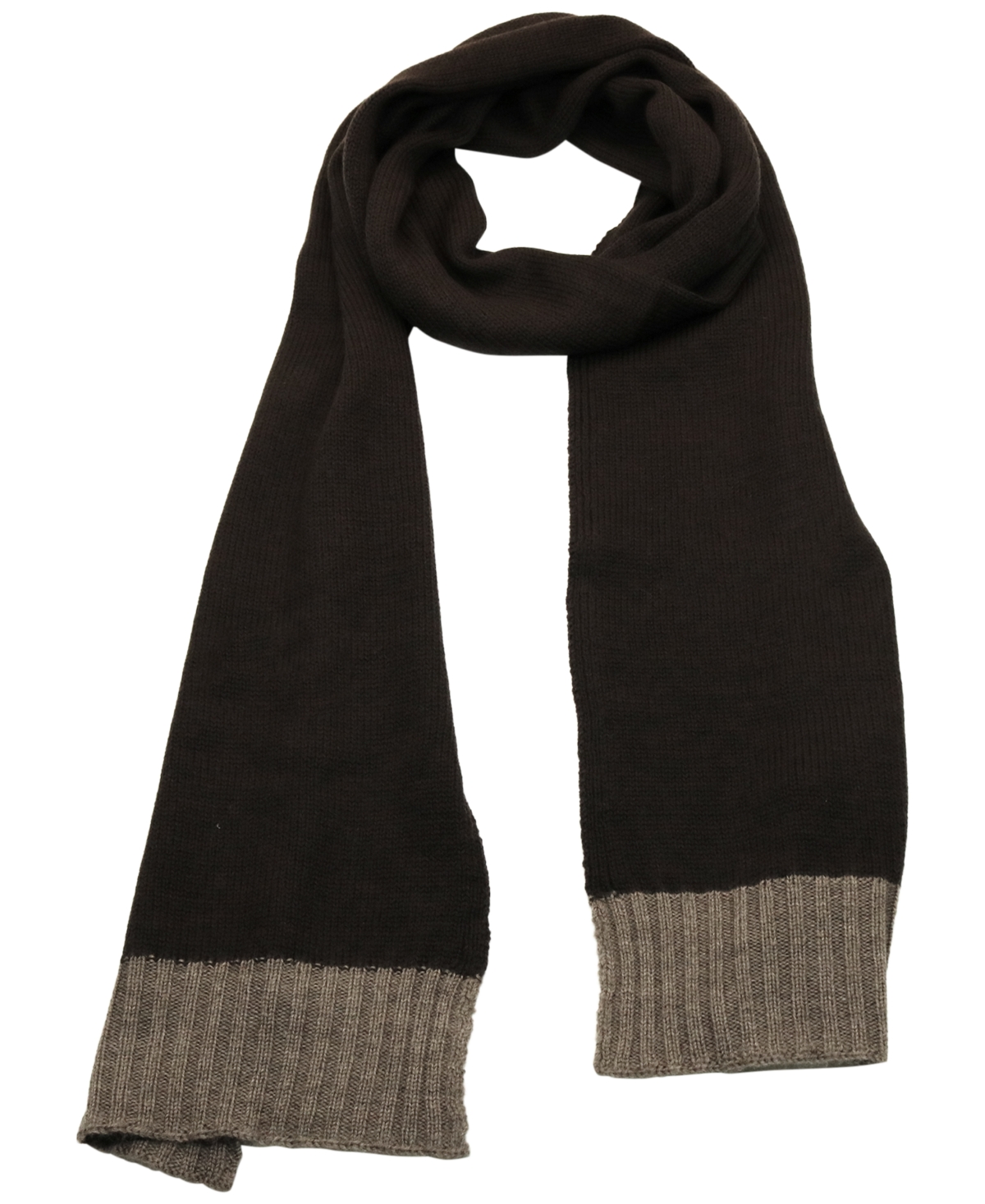 Click here for Portolano Mens Ribbed Scarf - Oxblood/Fango prices