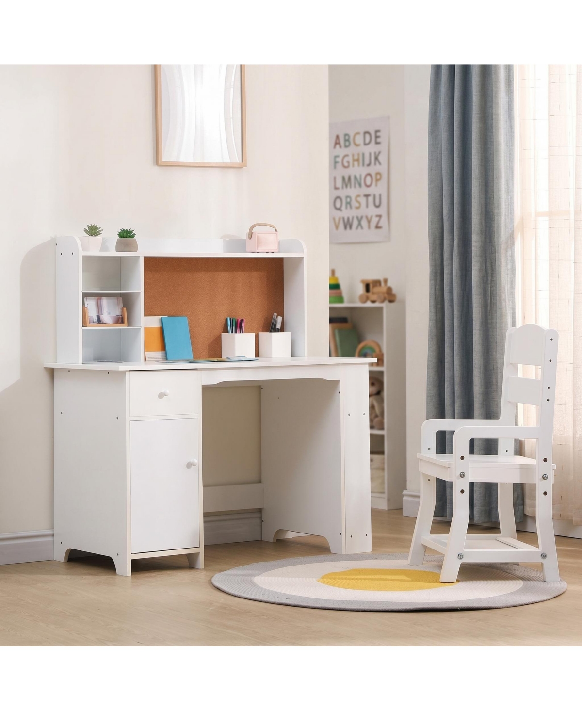Click here for Homfan 96 Kids Study Desk with Cabinet and Drawer... prices