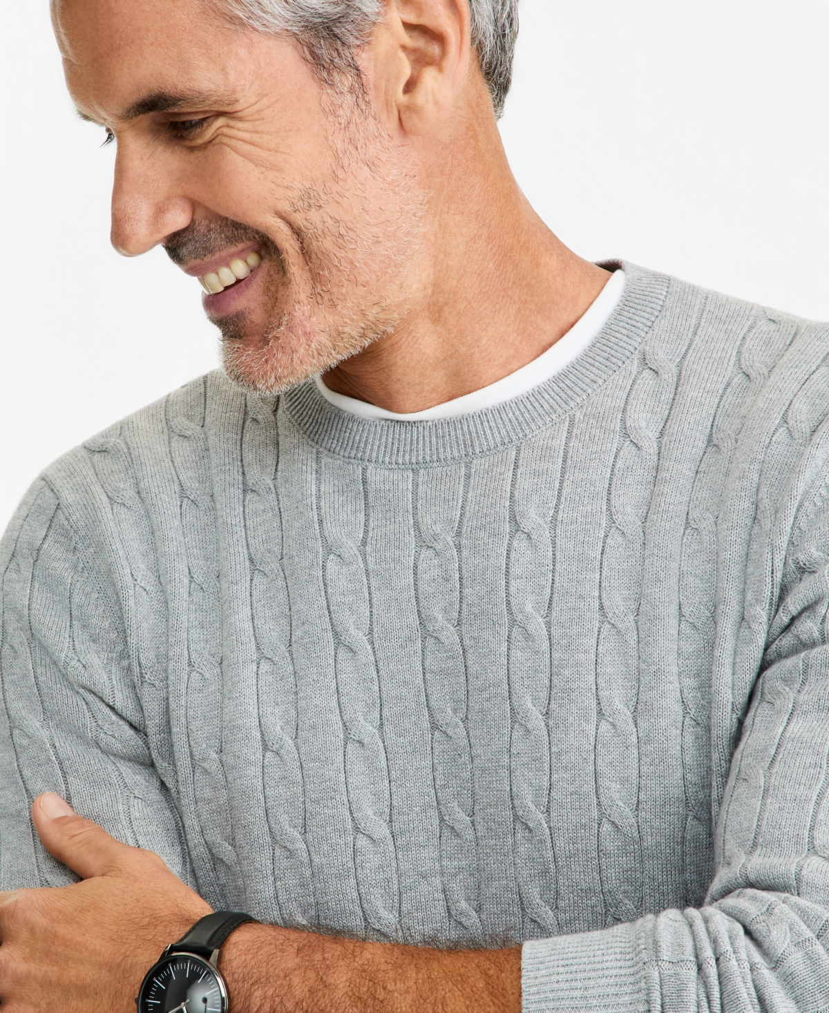 Click here for Club Room Mens Cable-Knit Crewneck Sweater  Macys... prices