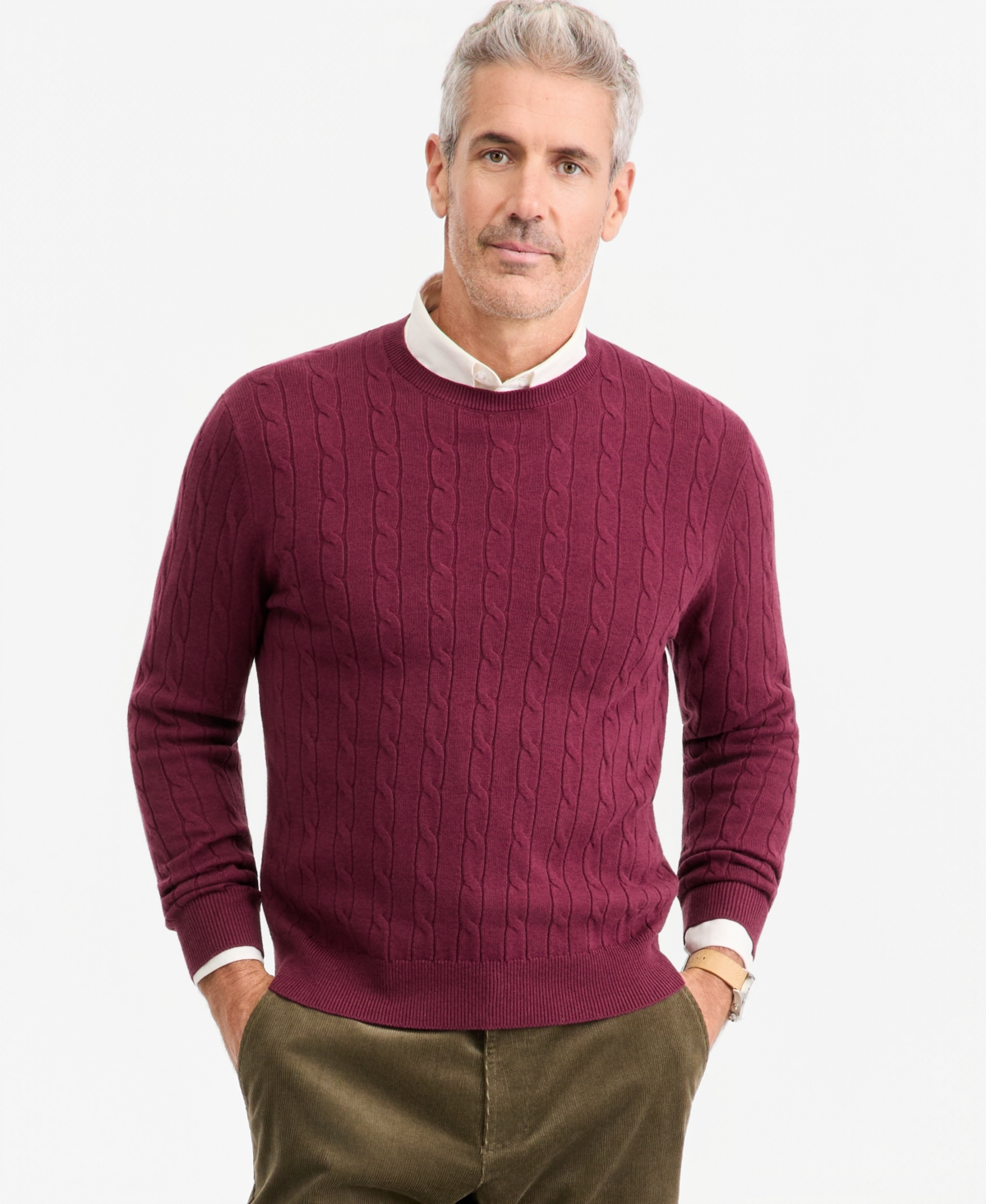 Click here for Club Room Mens Cable-Knit Crewneck Sweater  Macys... prices