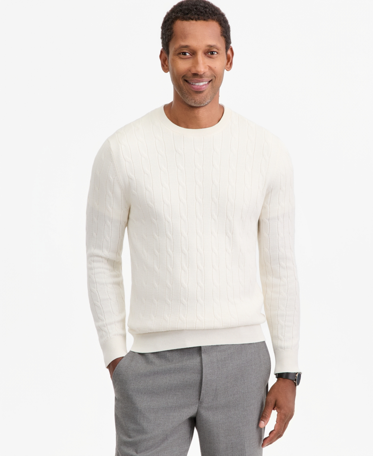 Click here for Club Room Mens Cable-Knit Crewneck Sweater  Macys... prices