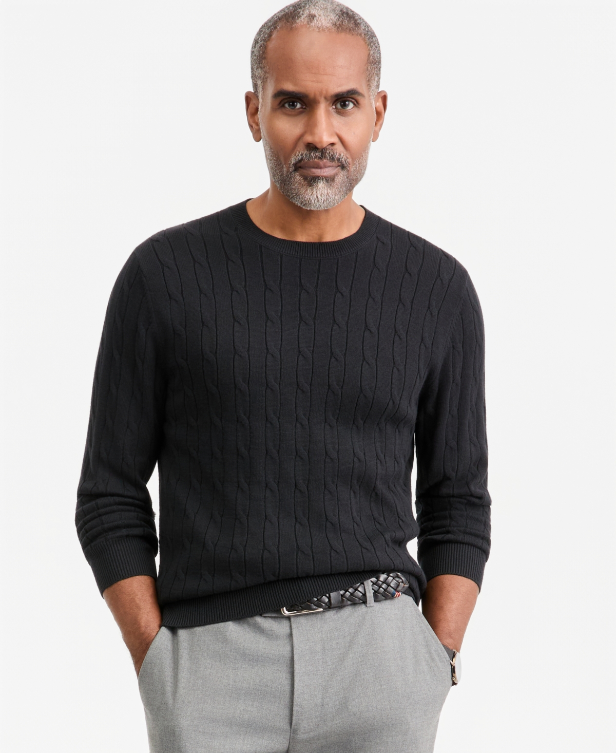 Click here for Club Room Mens Cable-Knit Crewneck Sweater  Macys... prices