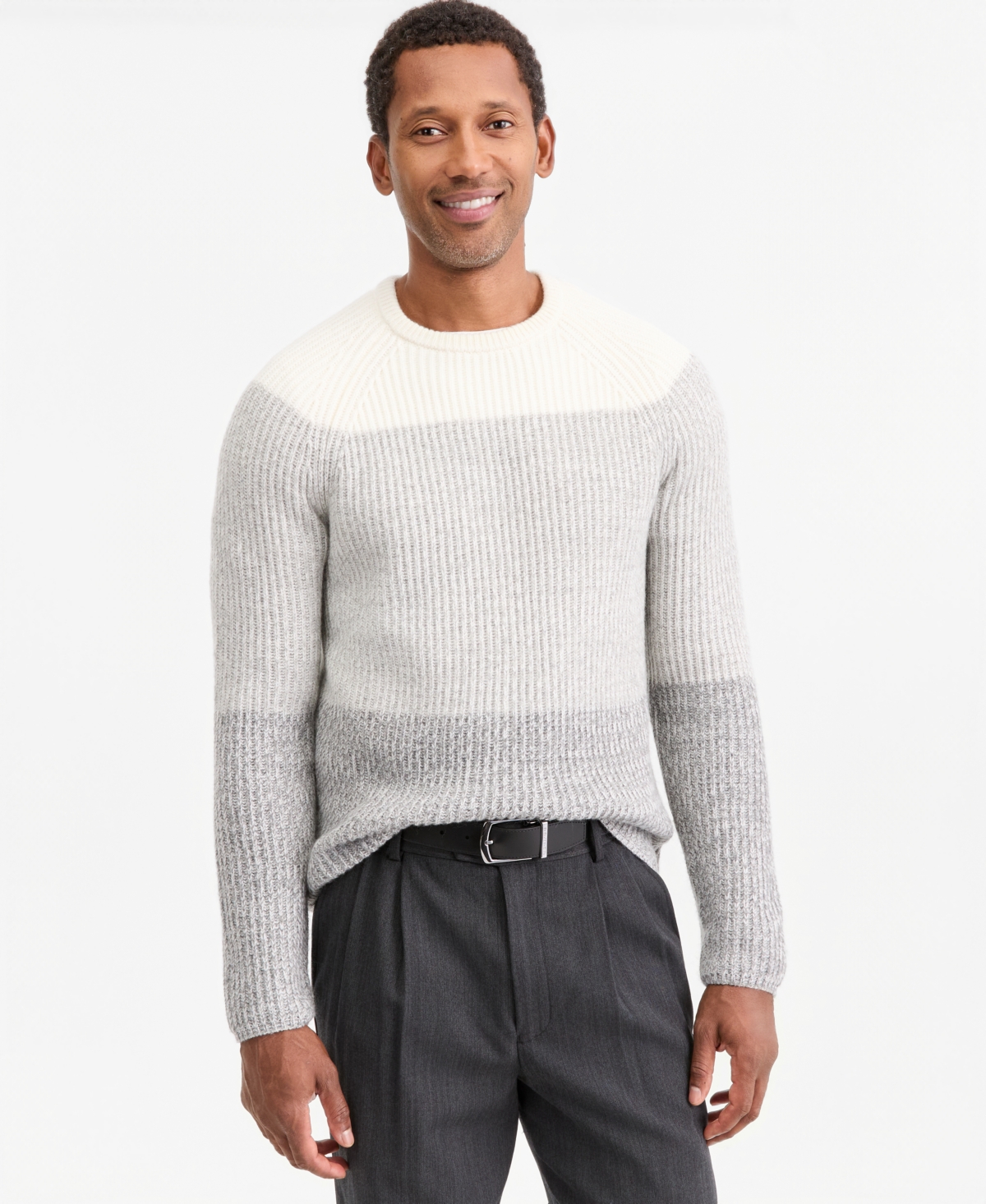 Click here for Club Room Mens Premium Blocked Chunky Crewneck Swe... prices