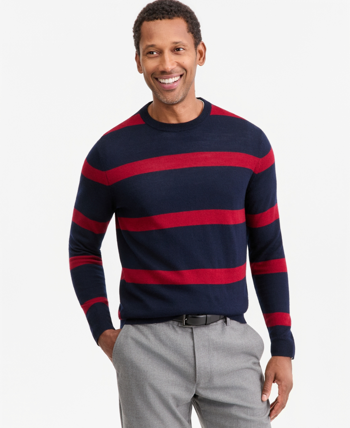 Click here for Club Room Mens Striped Crewneck Sweater  Macys Exc... prices