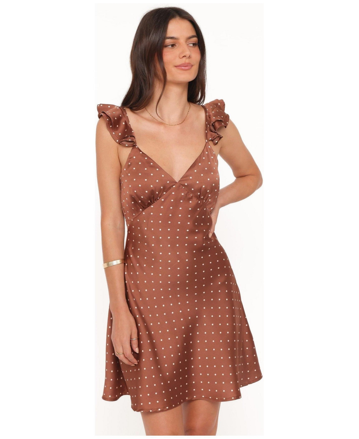 Click here for Petal and Pup Womens Cassinda Mini Dress - Brown p... prices