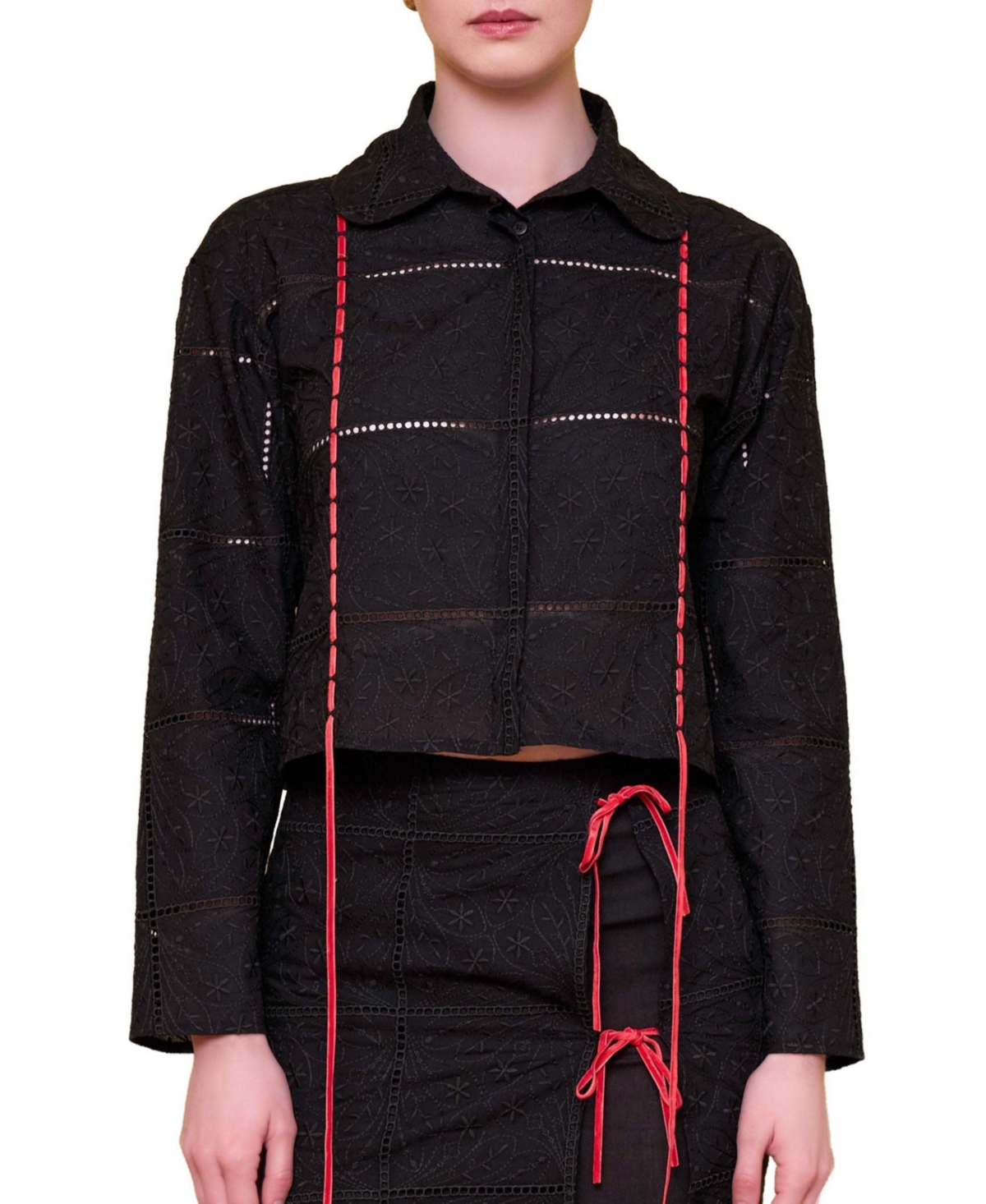 Click here for Pcfg Womens The Broderie Anglaise Edit Embroidered... prices