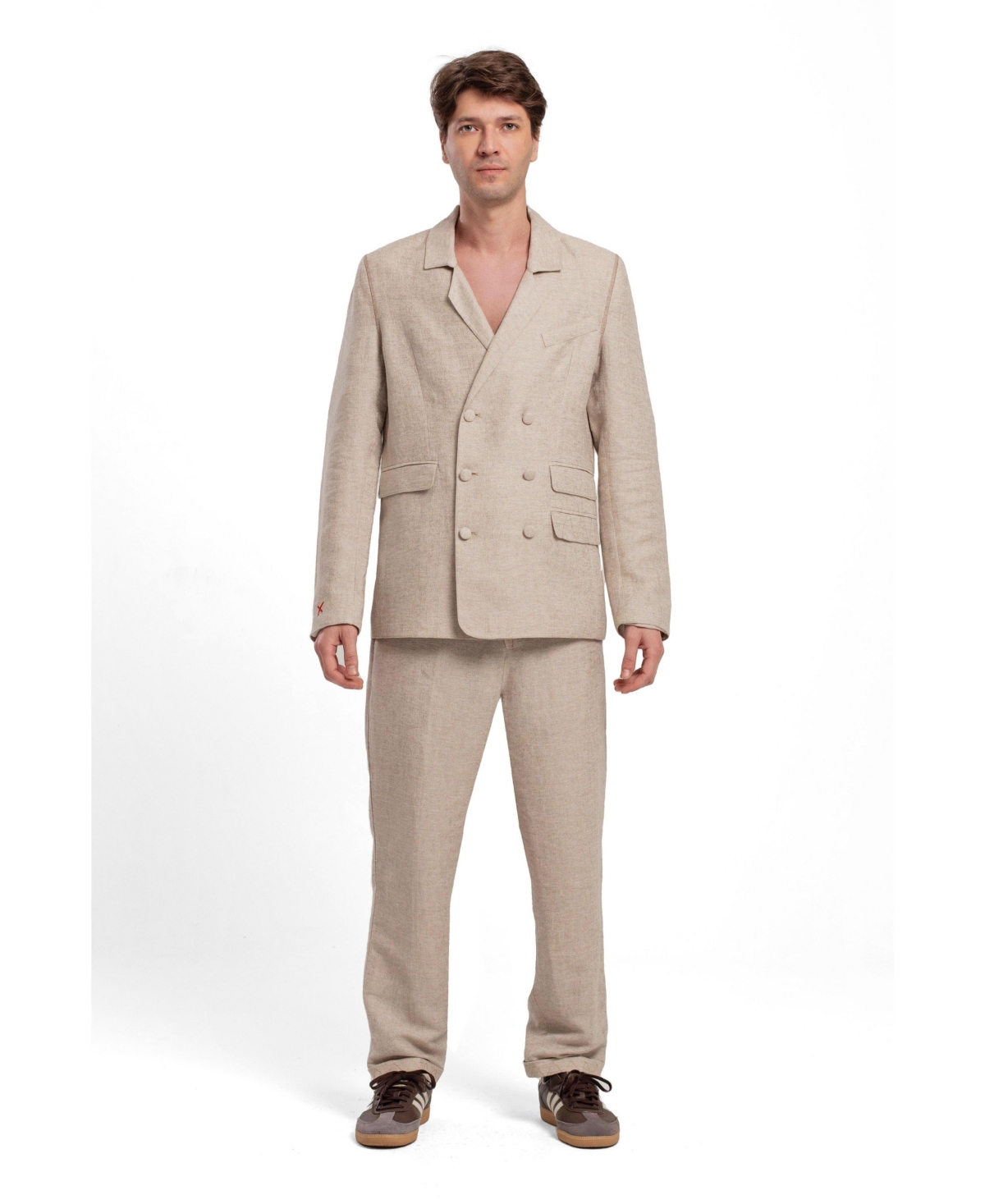 Click here for Pcfg Mens Free Heaven Linen Oversized Blazer - Lig... prices