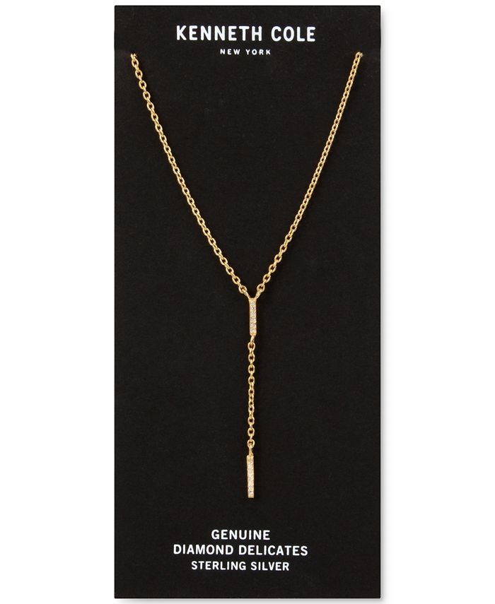 Kenneth Cole New York Diamond Accent Y-Neck Necklace - Macy's