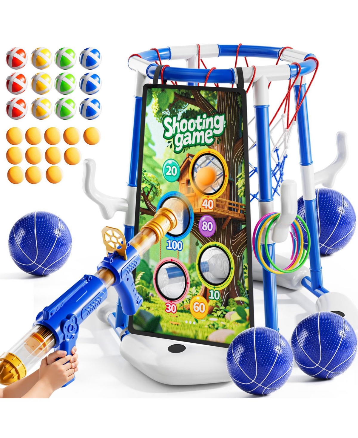 Click here for Gnuadz 4-in-1 Pool Basketball Hoop Floating Ring G... prices