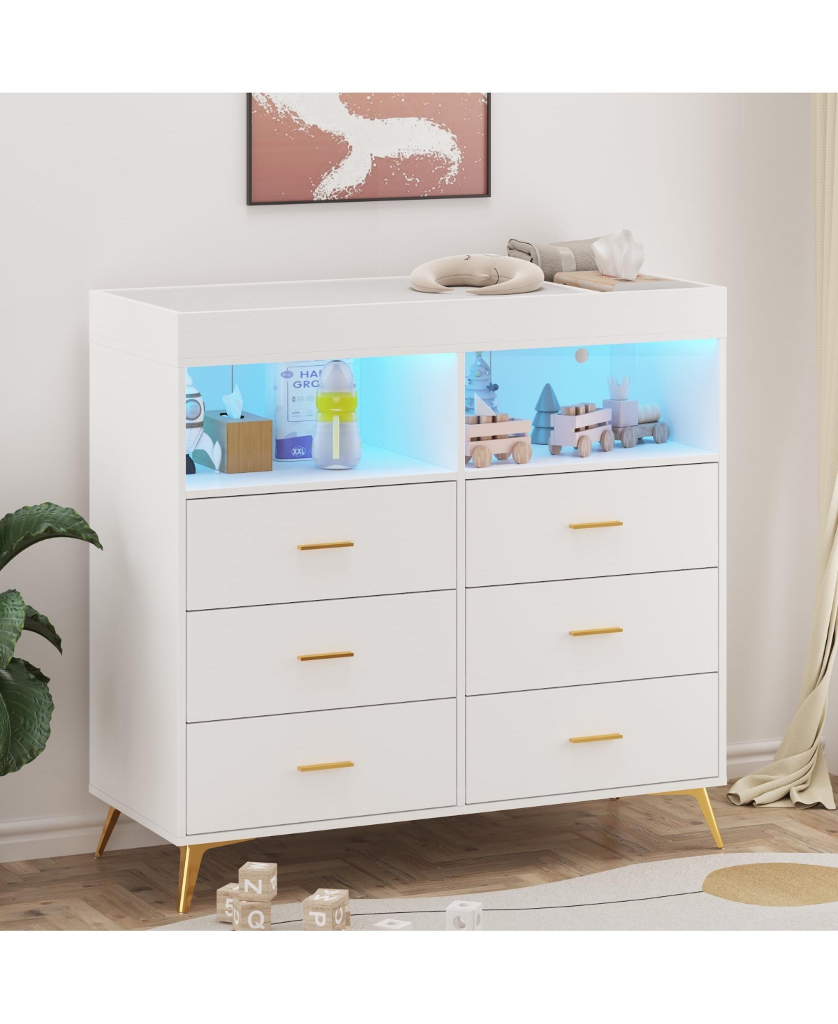 Click here for gaomon Storage Cabinet  6 Drawer Vanity Chest with... prices