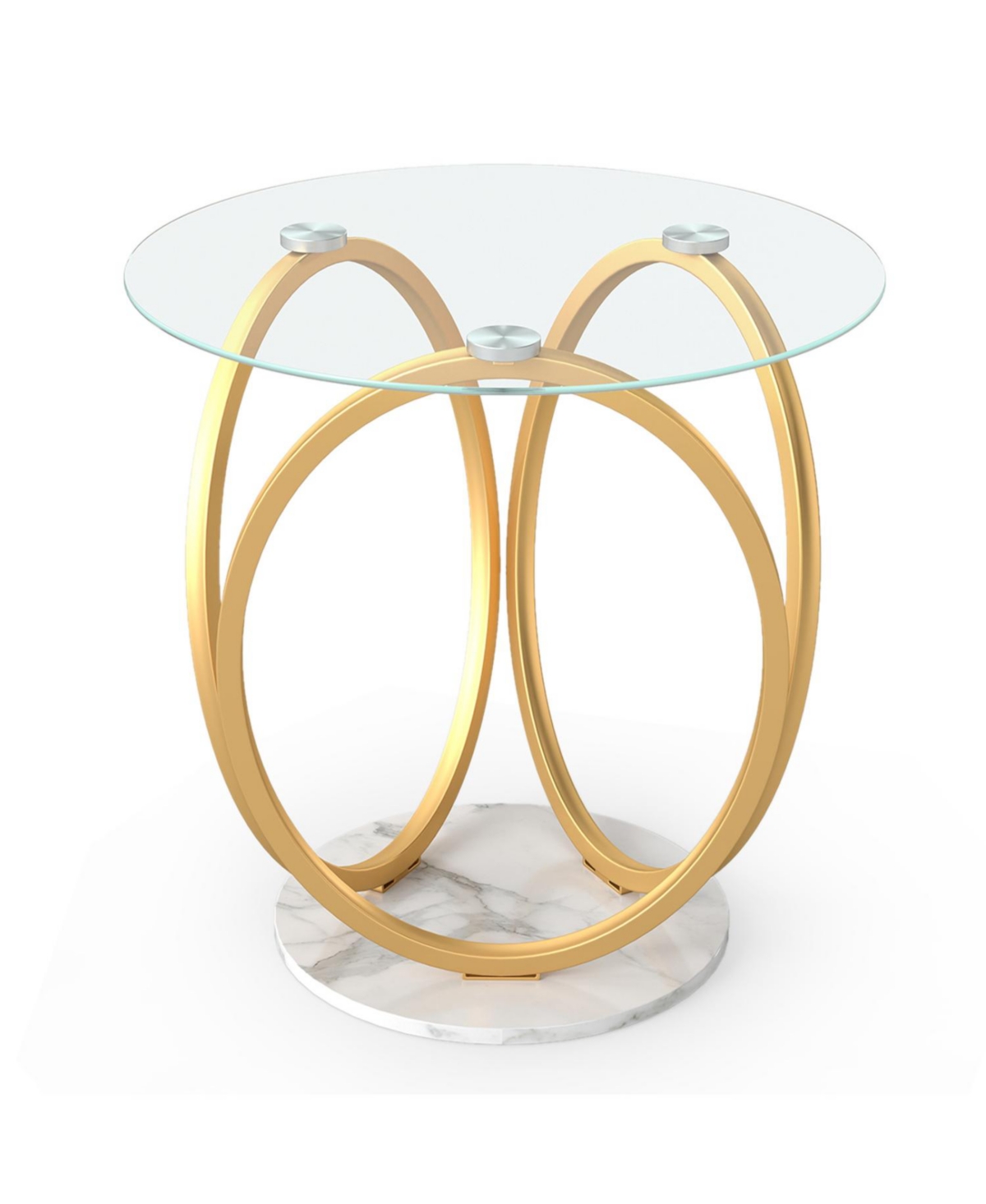 Click here for Slickblue Modern Round Side Table with Faux Marble... prices