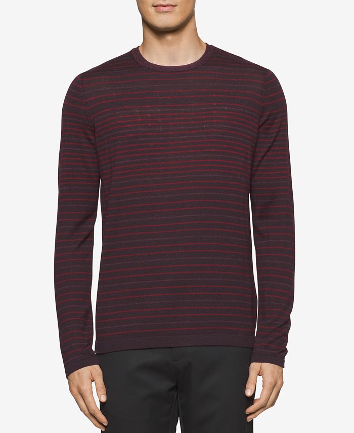 Calvin Klein Men's Jagged-Striped Sweater - Macy's
