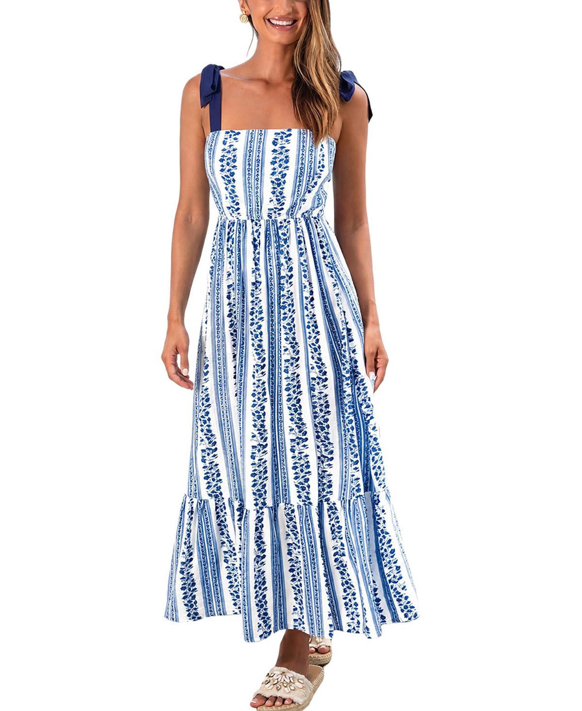 Click here for Cupshe Womens Summer Rain Striped Maxi Beach Dress... prices