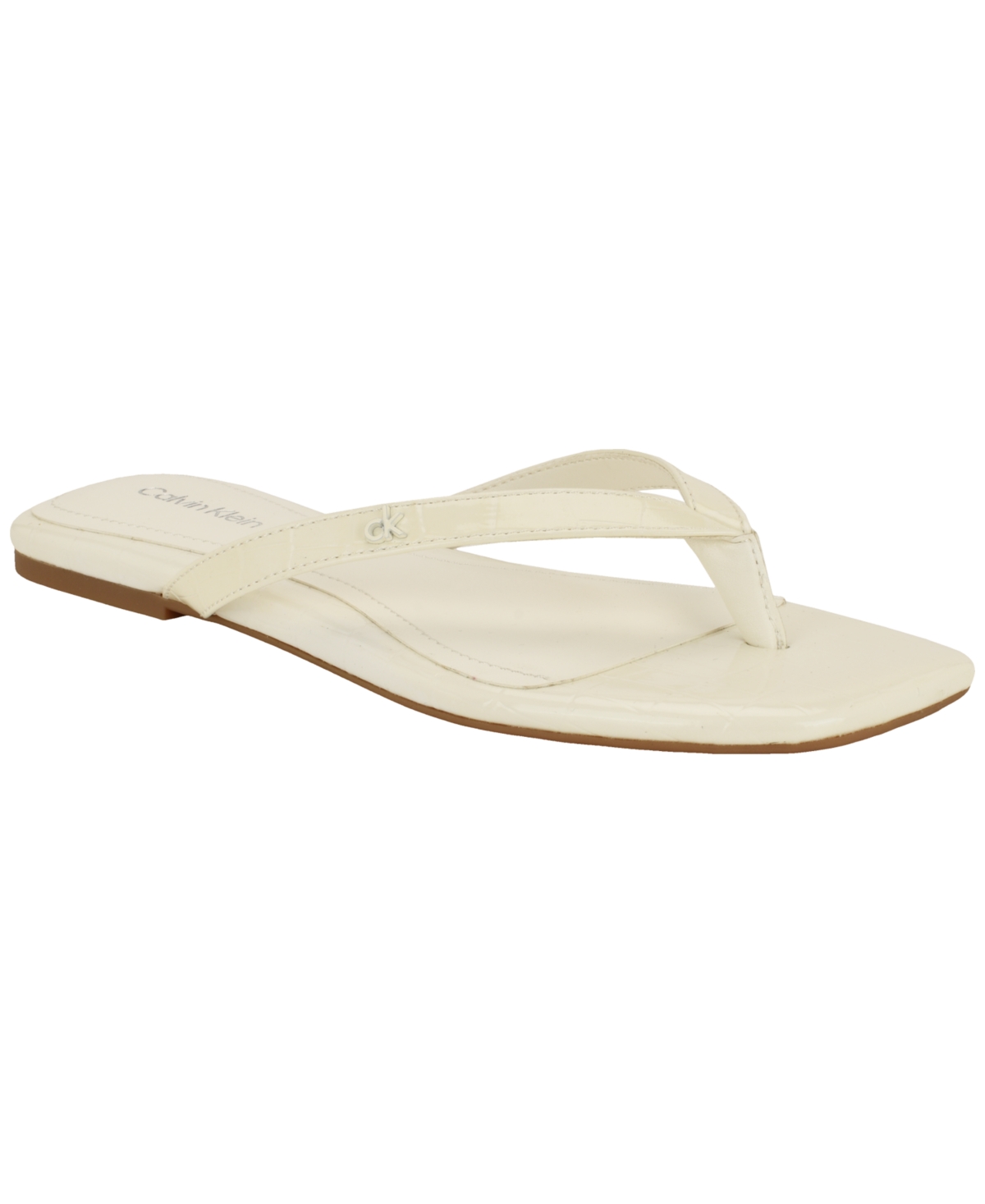 Click here for Calvin Klein Womens Stelea Flat Thong Sandals - Cr... prices