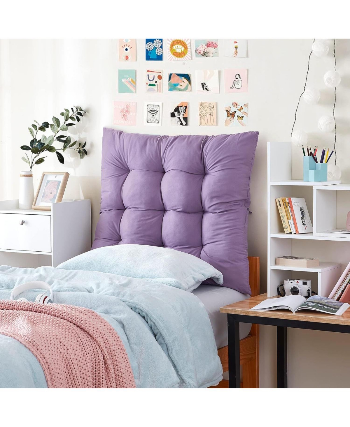 Click here for DormCo Rainha Puffy Tufted College Headboard - Pur... prices