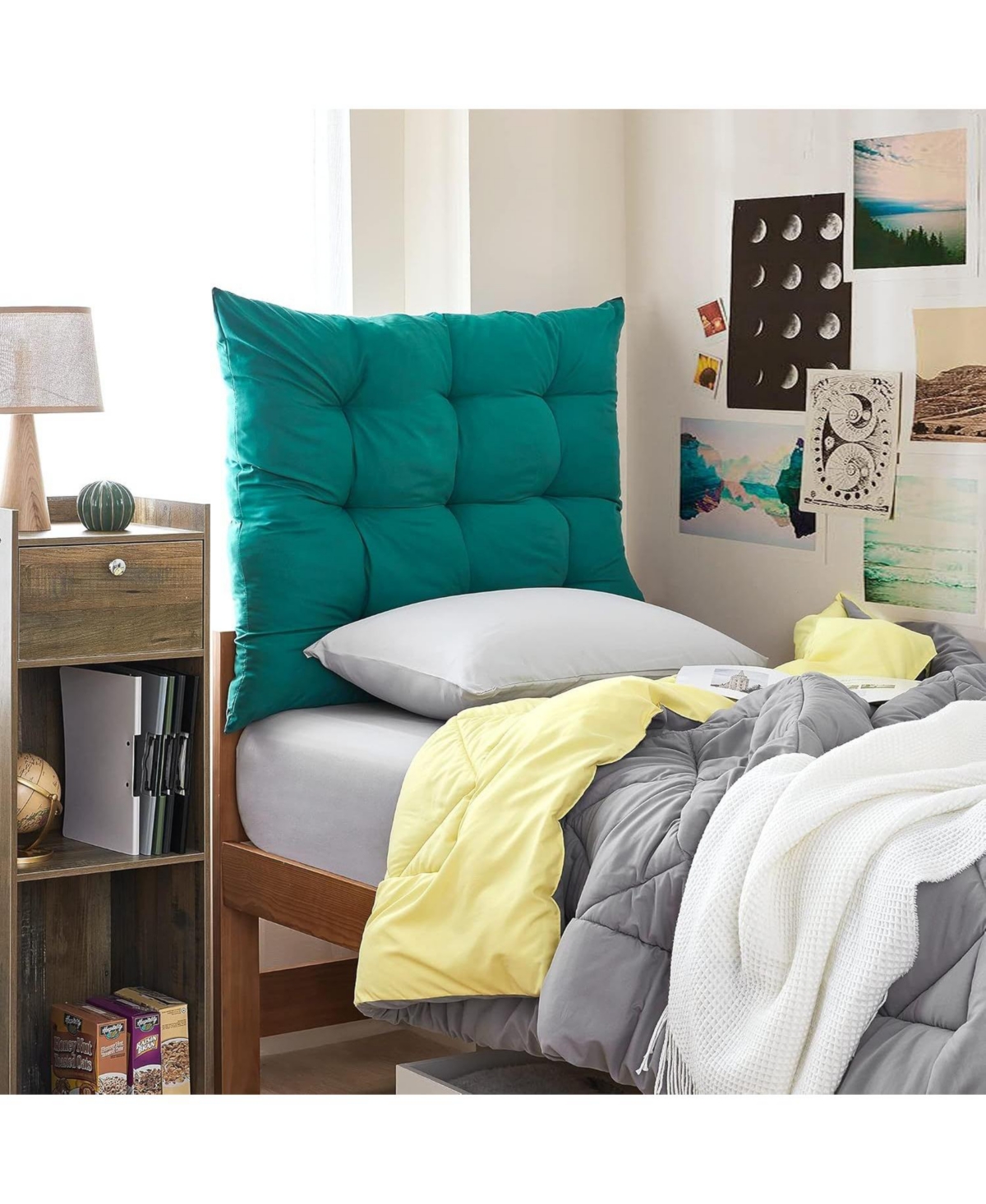 Click here for DormCo Rainha Puffy Tufted College Headboard - Eme... prices