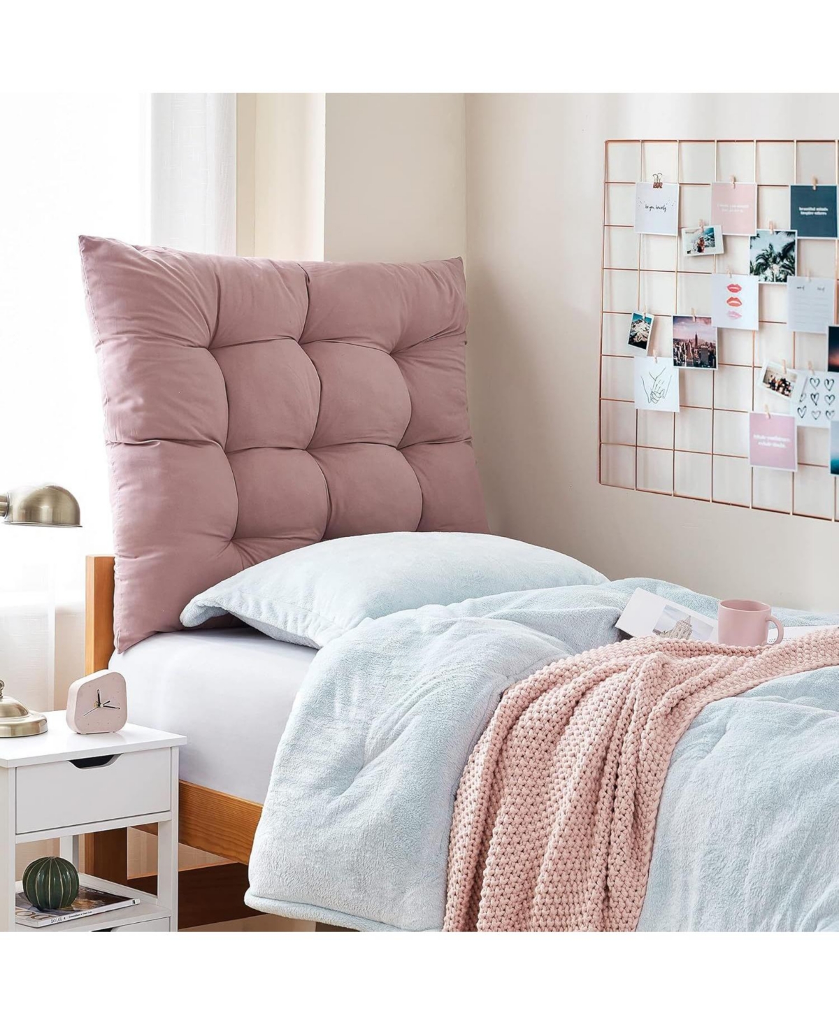 Click here for DormCo Rainha Puffy Tufted College Headboard - Mau... prices