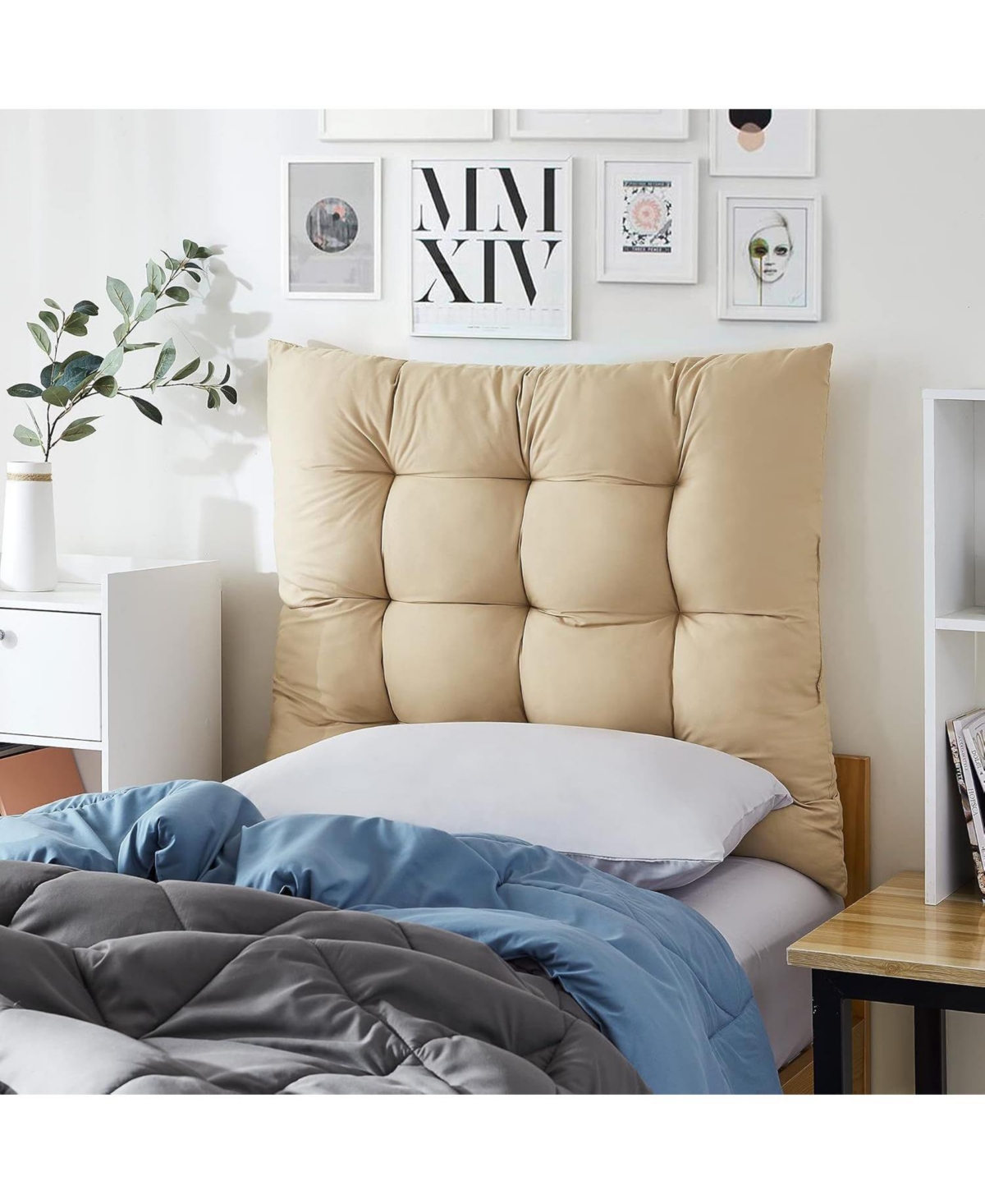 Click here for DormCo Rainha Puffy Tufted College Headboard - Gol... prices