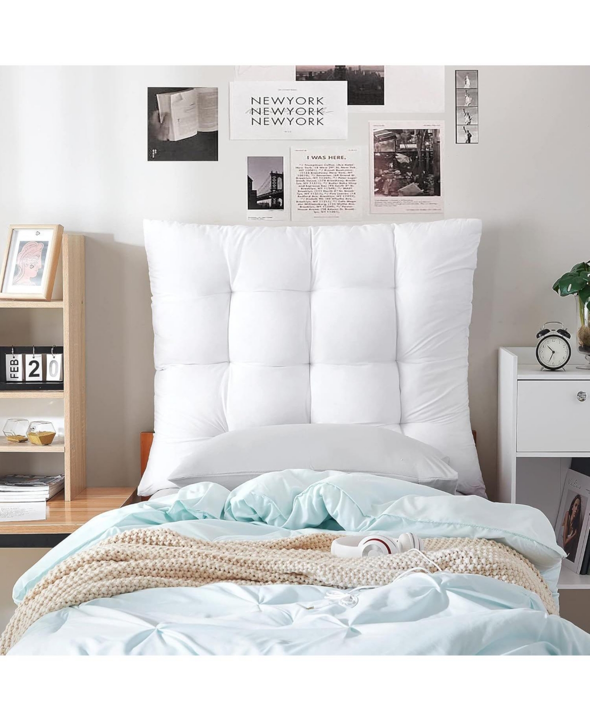 Click here for DormCo Rainha Puffy Tufted College Headboard - Whi... prices