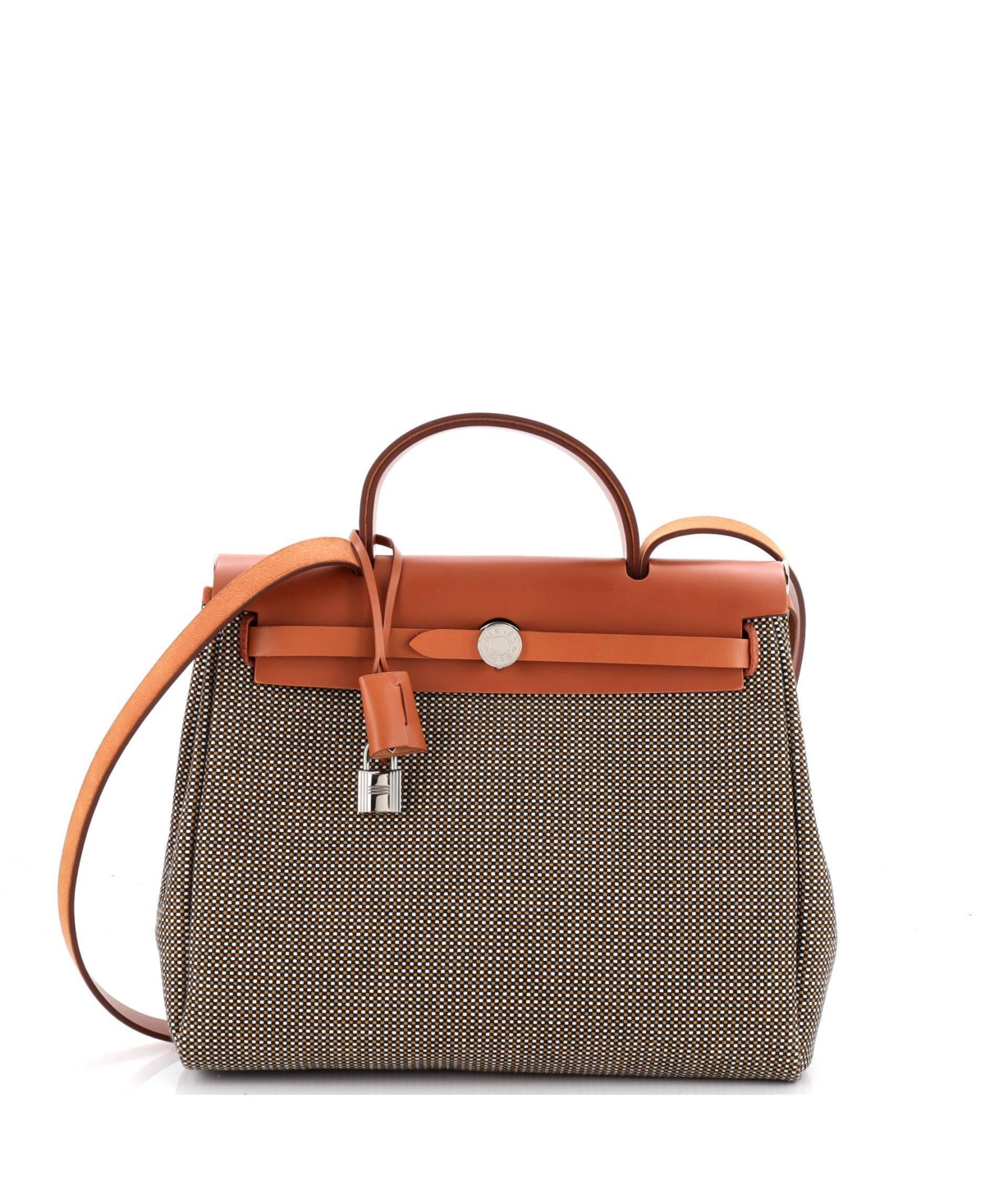 Click here for Pre-Owned HERMES 31 Herbag Zip Criss Viking Toile... prices