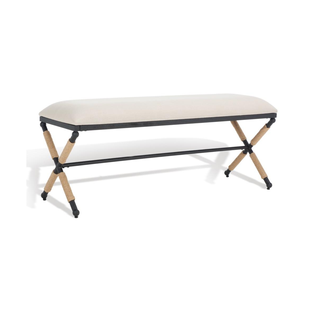 Click here for Safavieh Carmelo Hemp Wrapped Bench - Beige/black prices