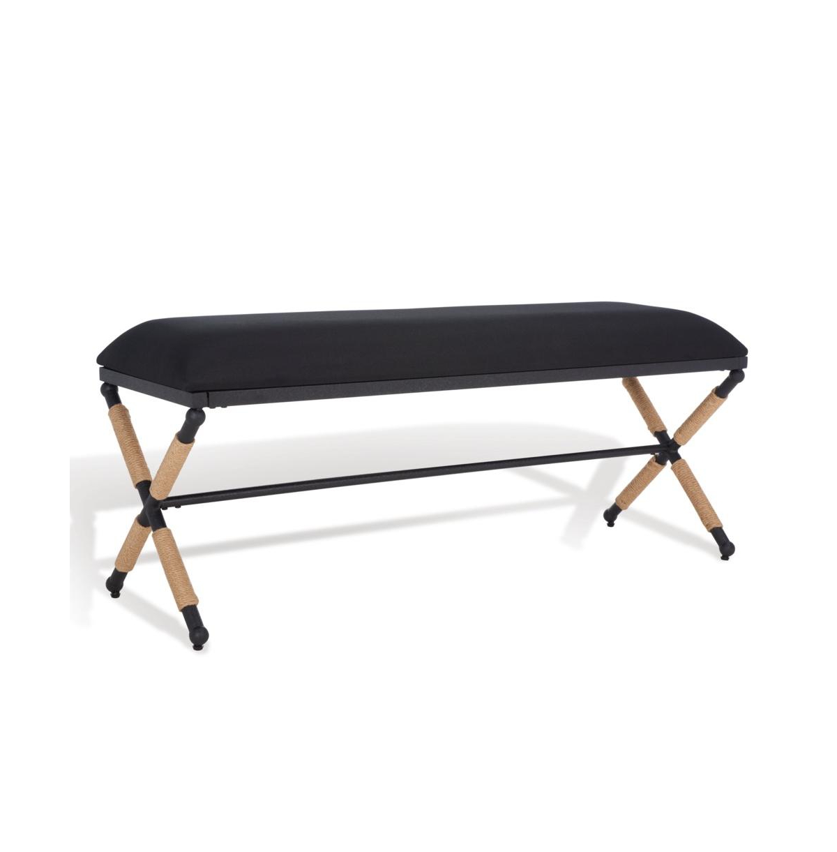 Click here for Safavieh Carmelo Hemp Wrapped Bench - Black prices