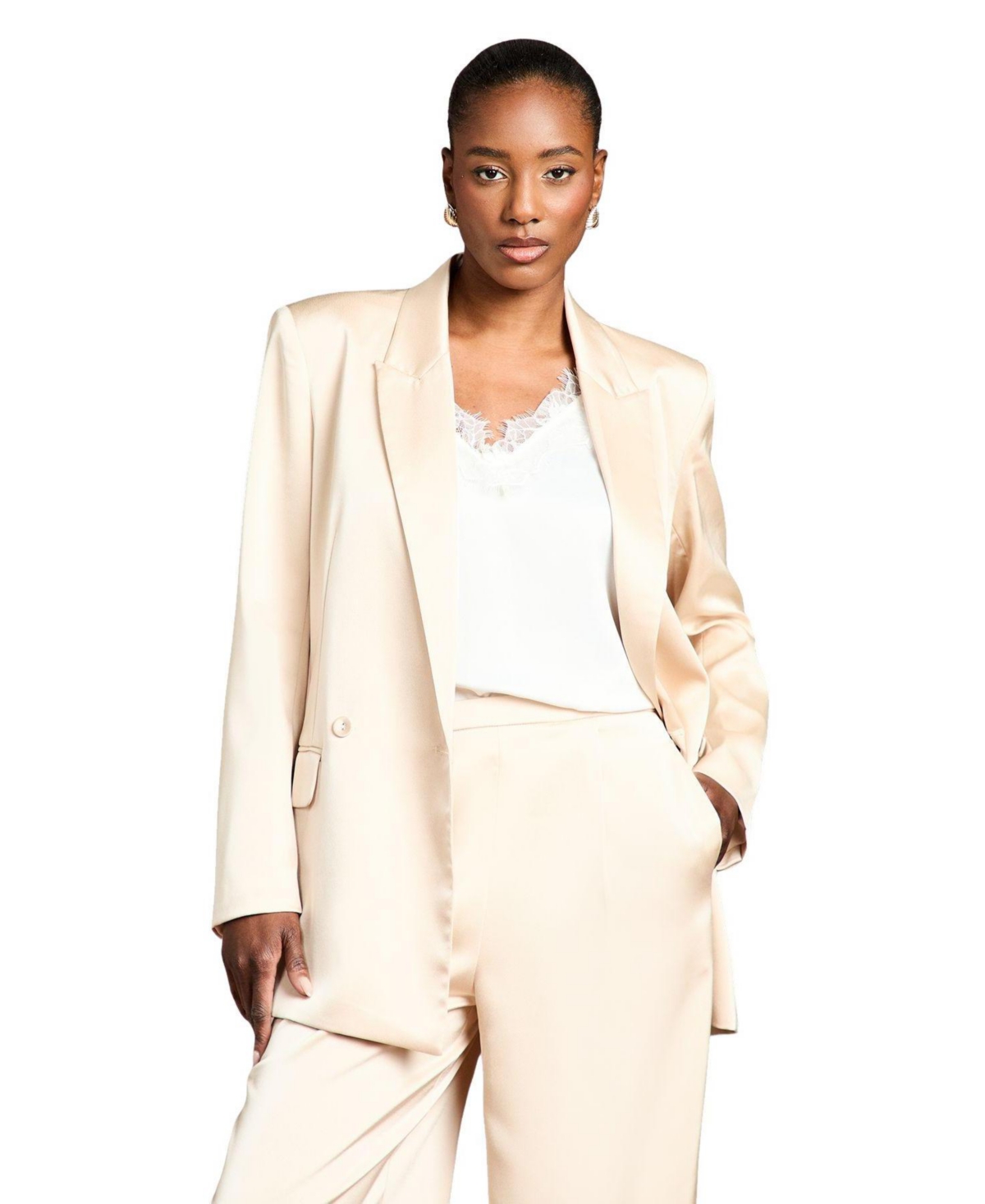 Click here for Coast Womens Satin Double-Breasted Tailored Blazer... prices