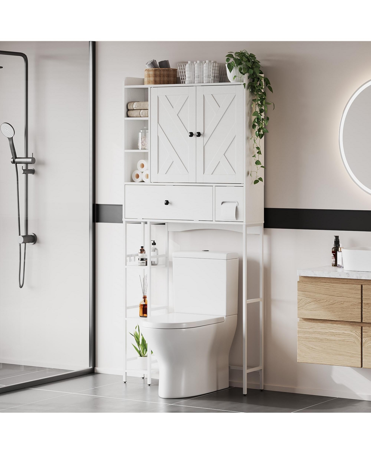 Click here for homfan Over-The-Toilet Storage Rack â Modern Bat... prices