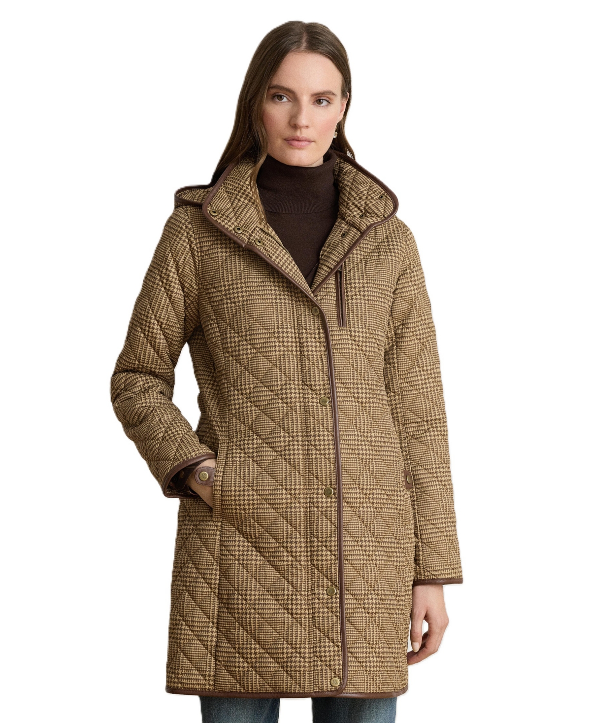 Click here for Lauren Ralph Lauren Womens Hooded Quilted Coat - C... prices