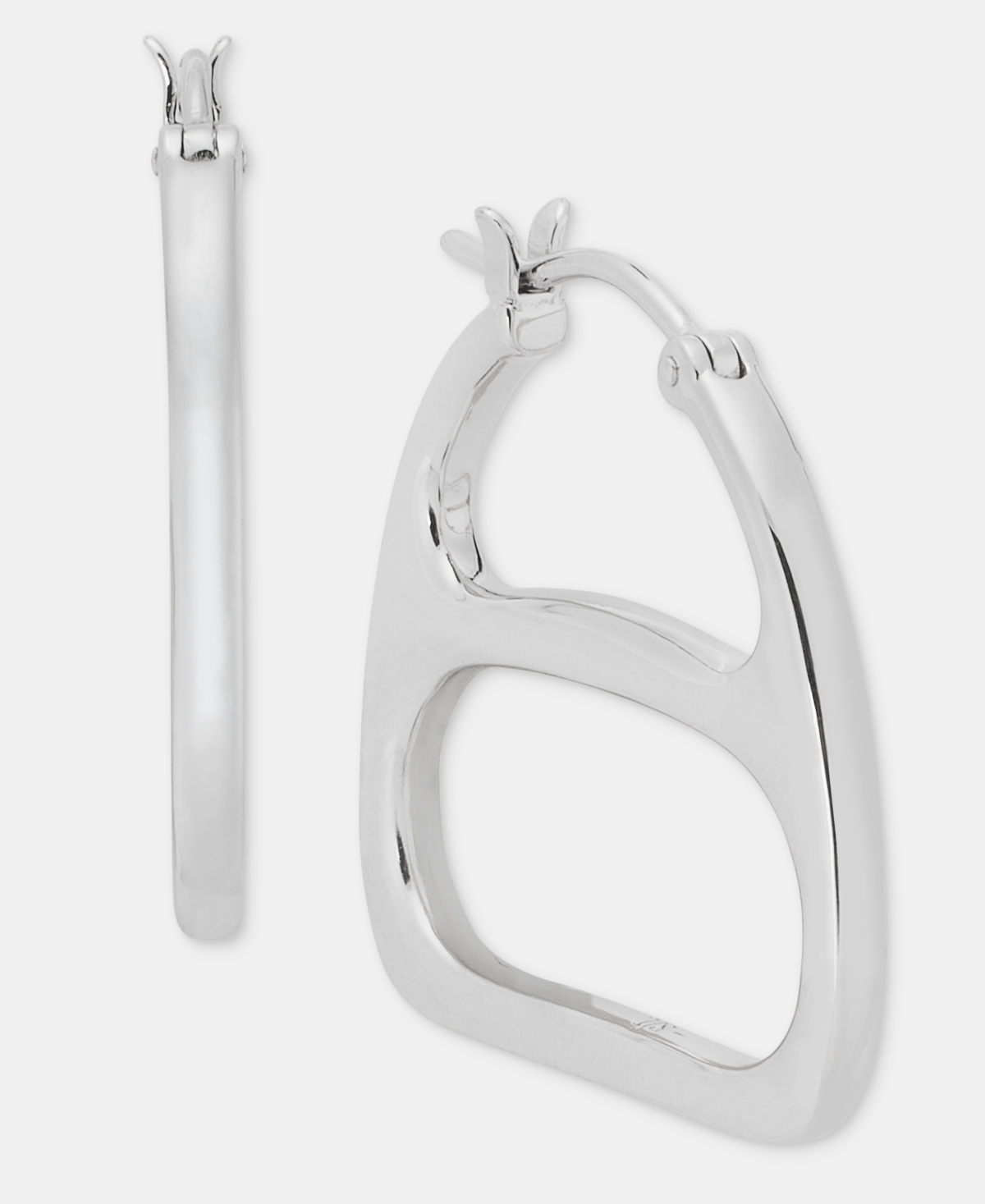Click here for Lauren Ralph Lauren Equestrian Hoop Earrings - Sil... prices