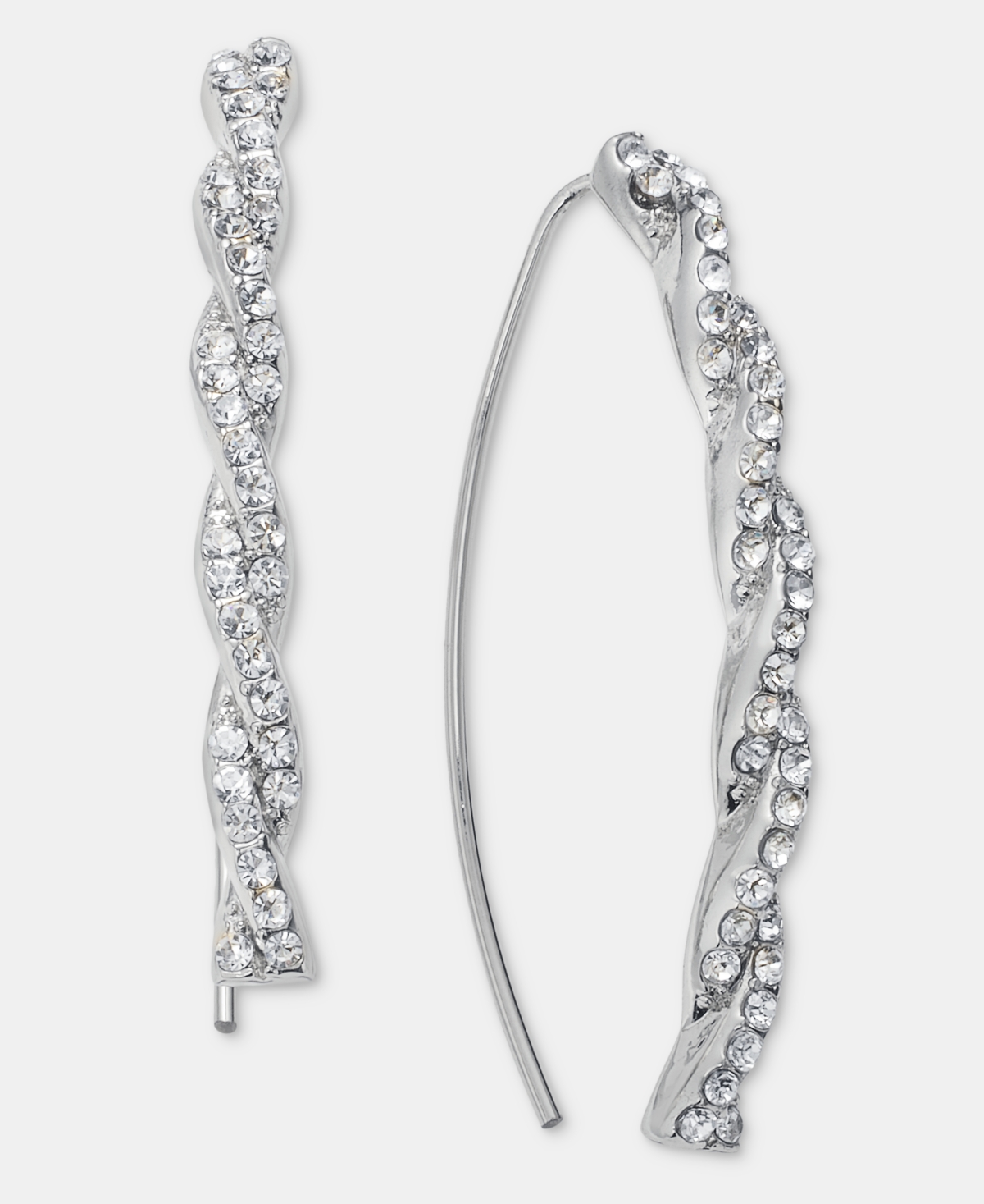 Click here for Givenchy Pave Twist Threader Earrings - White prices
