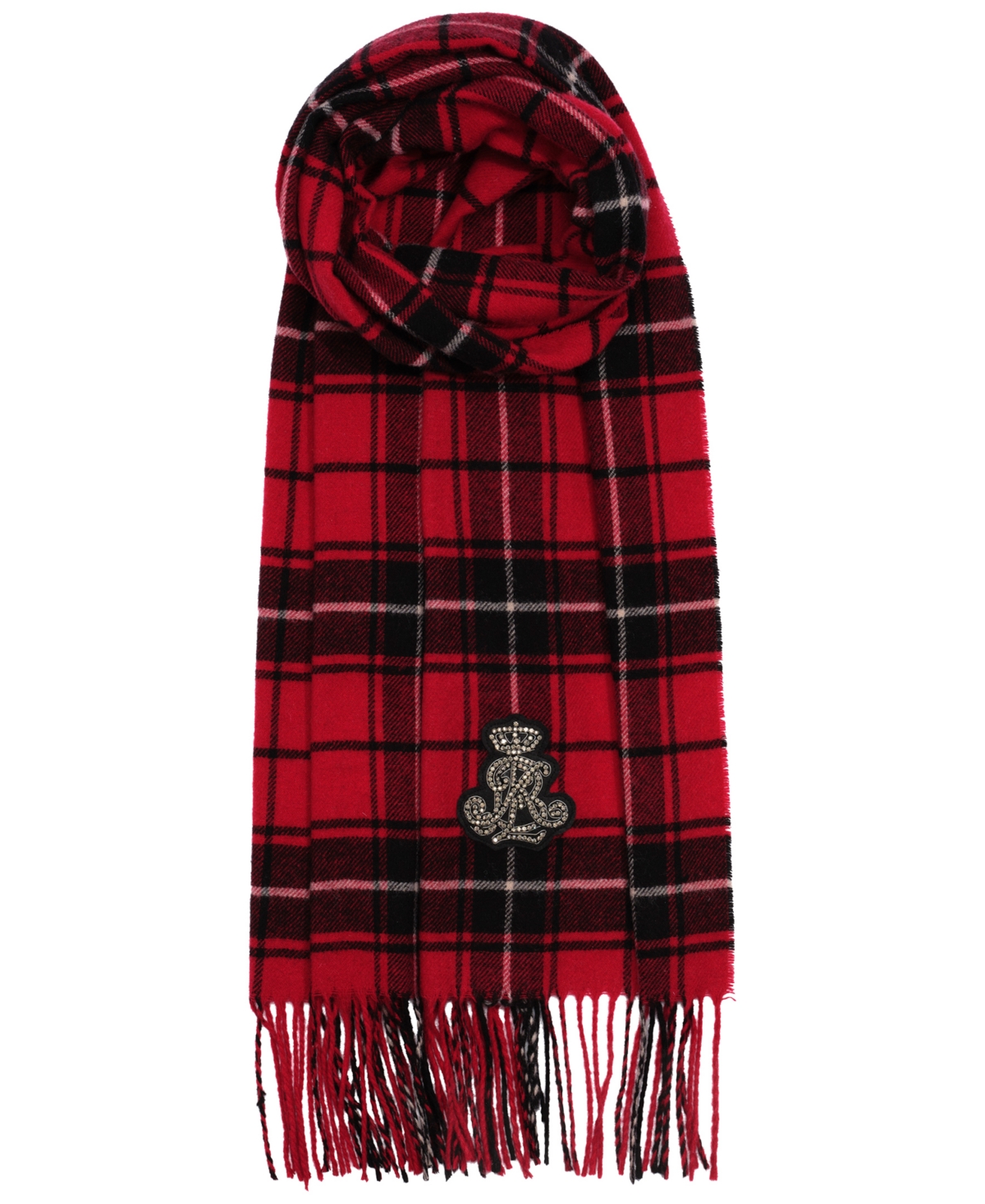 Click here for Lauren Ralph Lauren Blackwatch Plaid Scarf - Red P... prices