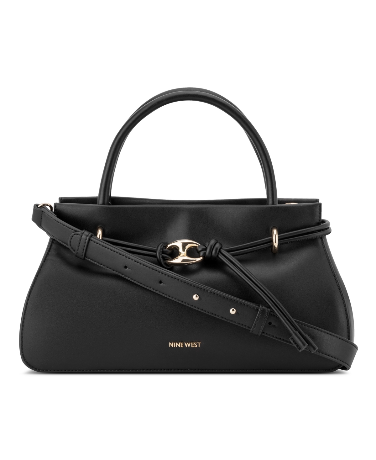 Click here for Nine West Alauna Medium Satchel Handbag - Black prices