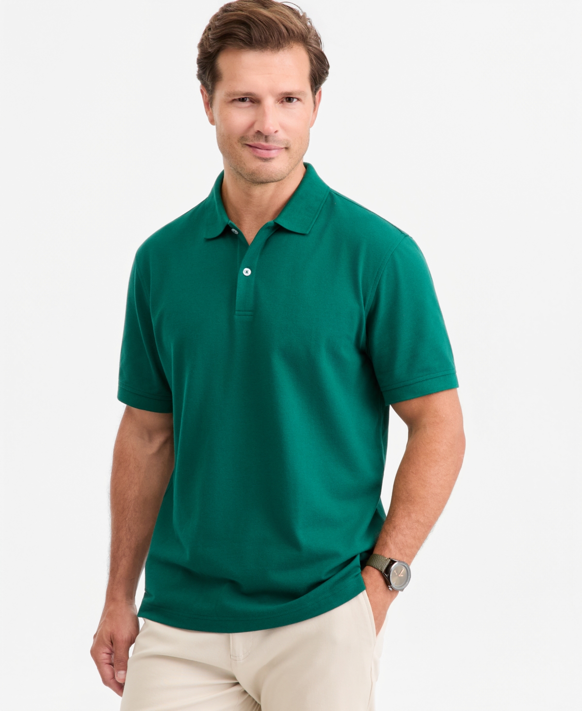 Click here for Club Room Mens Classic Fit Performance Stretch Pol... prices