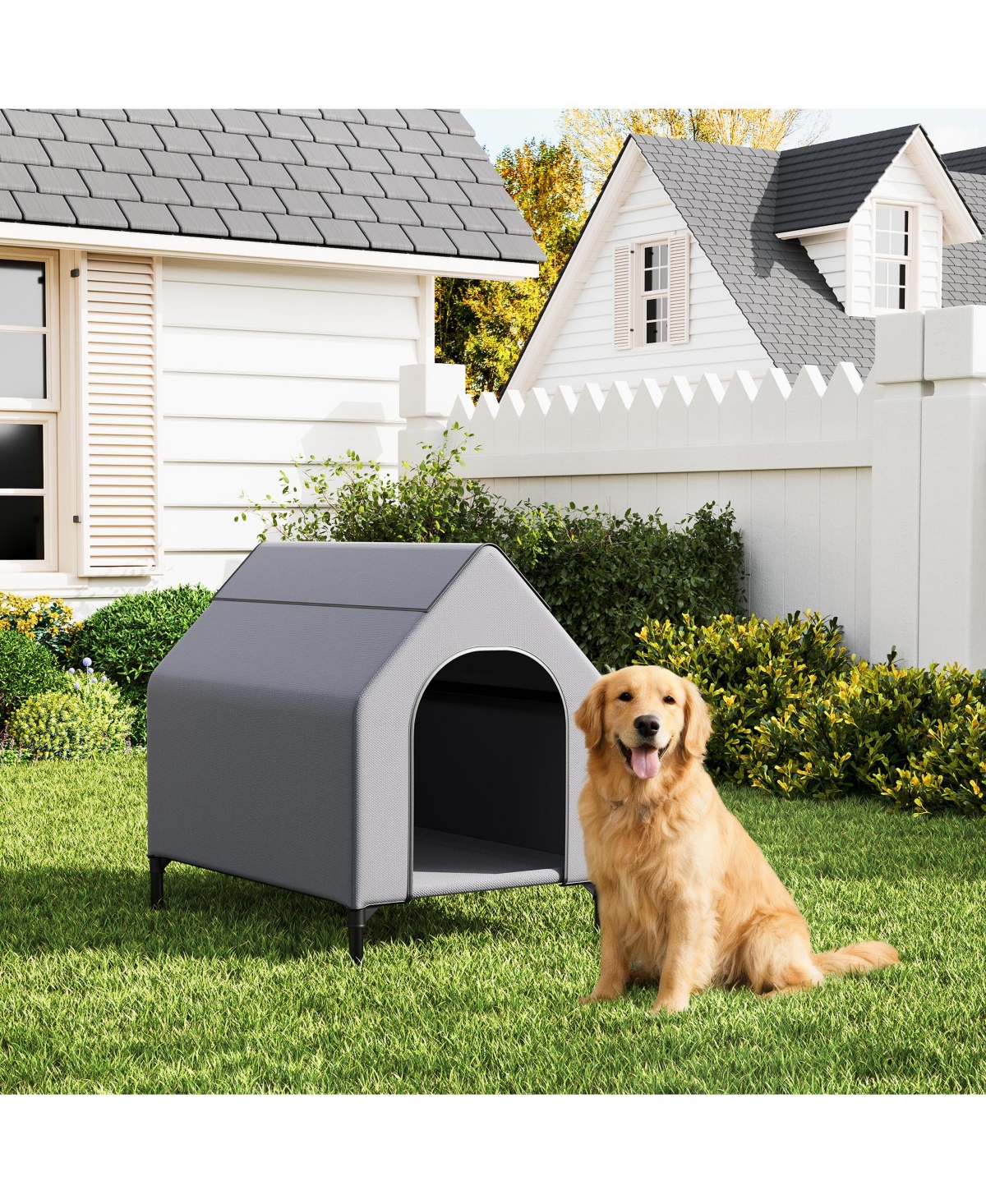 Click here for homfan Weatherproof Dog House Bed with 600D Oxford... prices