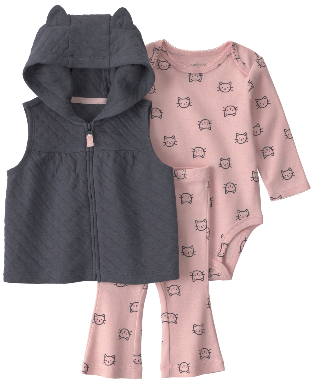 Click here for Carters Baby Girls Sleeveless Hooded Vest  Bodysui... prices