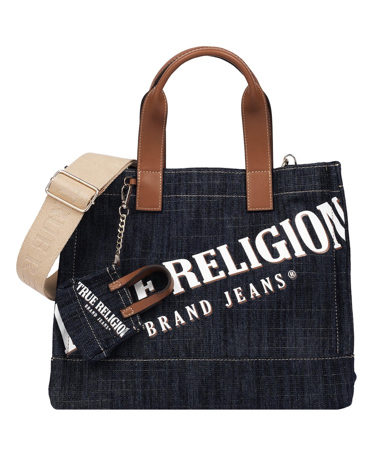 Click here for True Religion Womens Logo Denim Tote with Tote Dan... prices