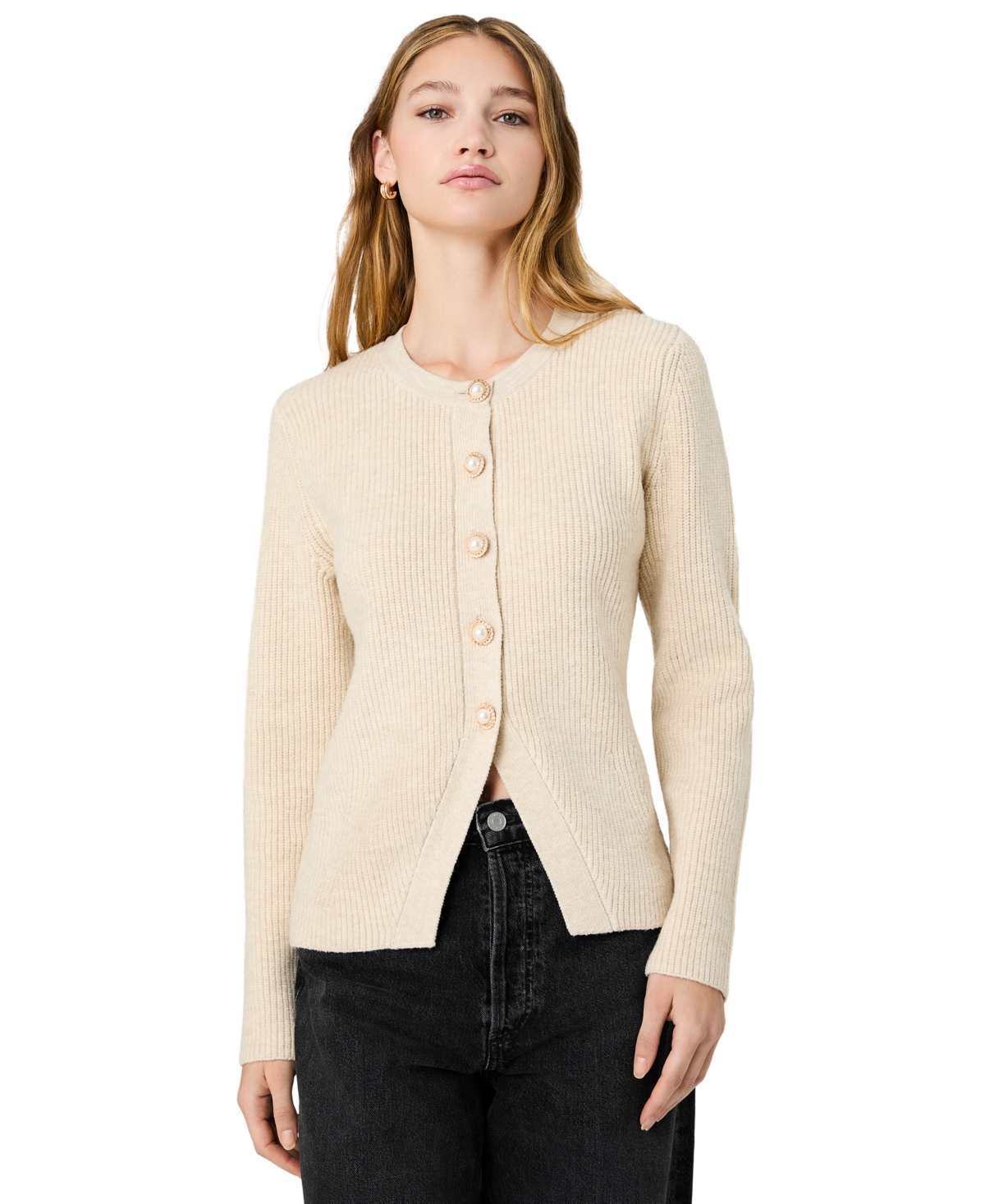 Click here for French Connection Womens Marley Jewel Neck Button-... prices
